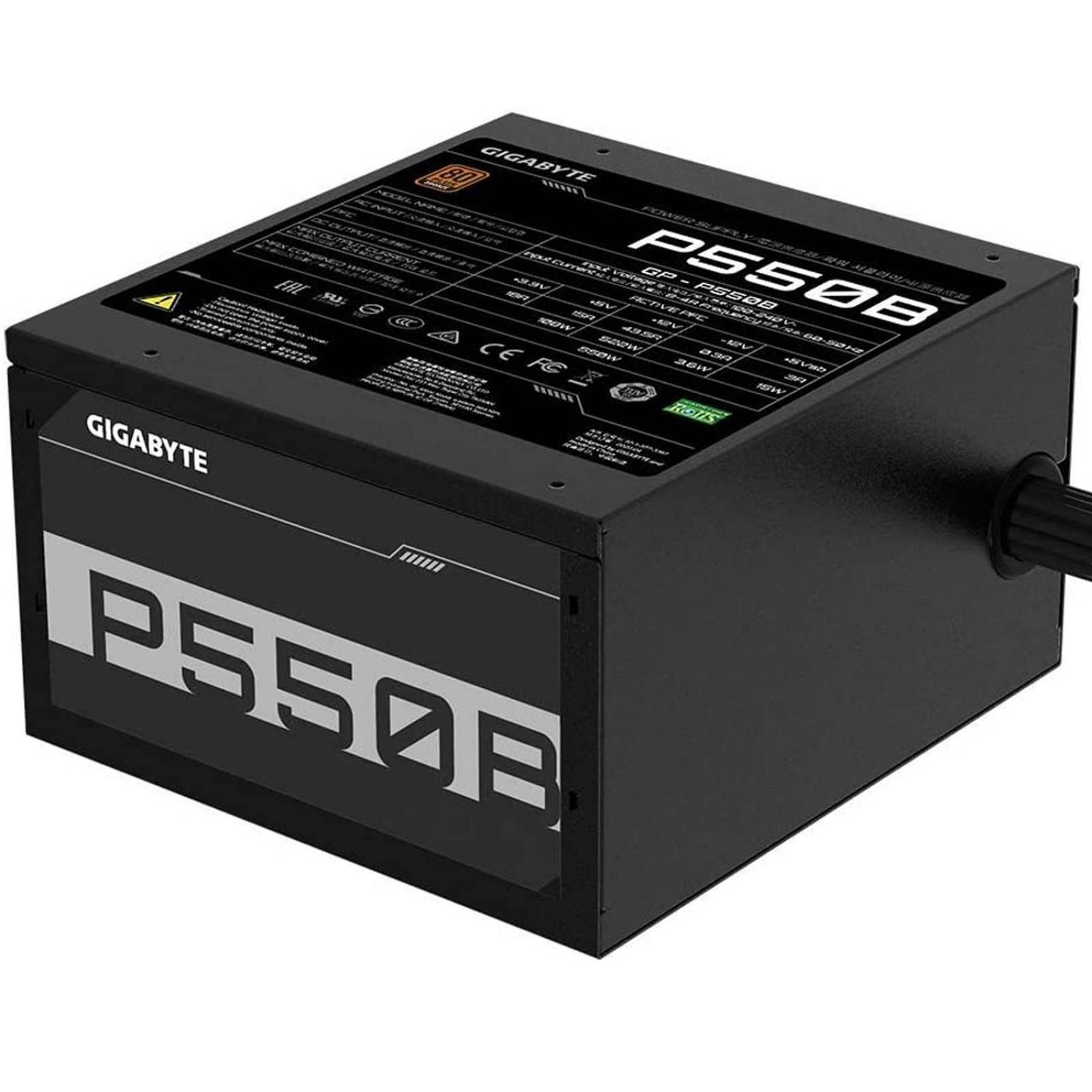 Fuente de Poder PC Gamer 550W GIGABYTE 80 Plus Bronze GP-P550B