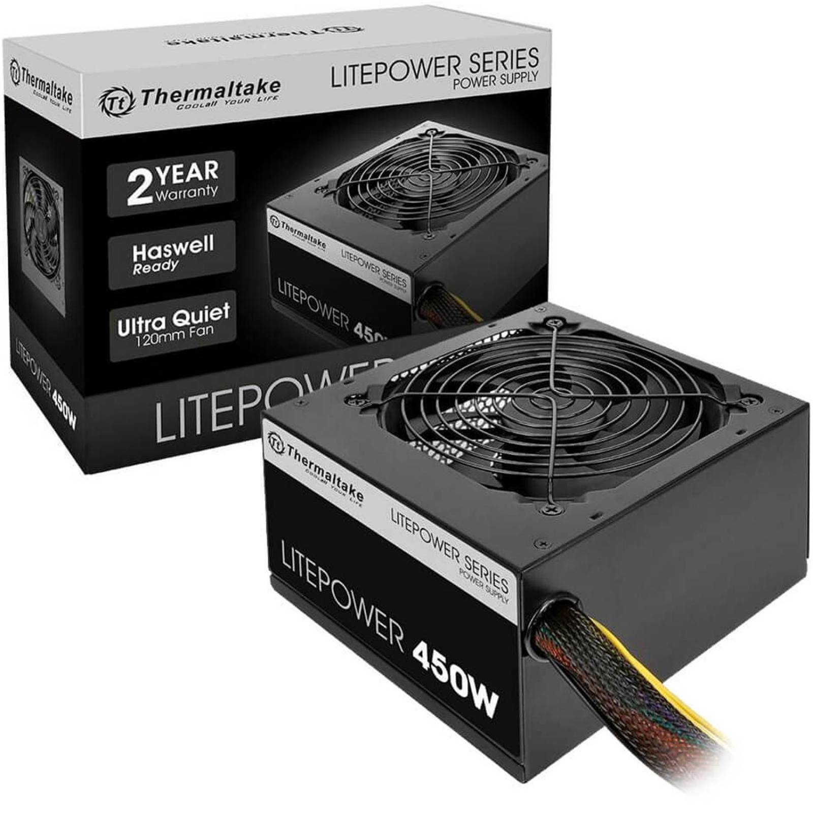 Fuente de Poder THERMALTAKE LitePower 450W ATX 120mm PS-LTP-0450NNCNUS