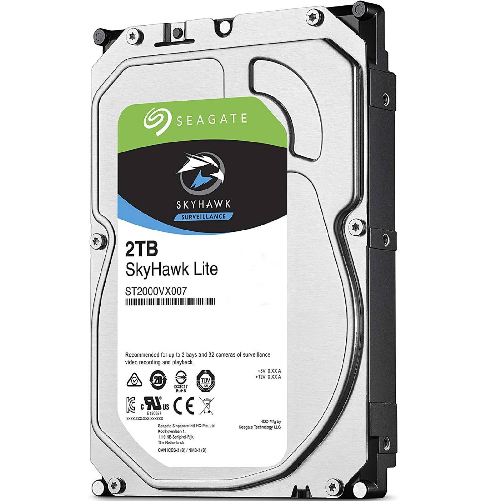 Disco Duro Interno 2TB SEAGATE SkyHawk VideoVigilancia 3.5 SATA III ST