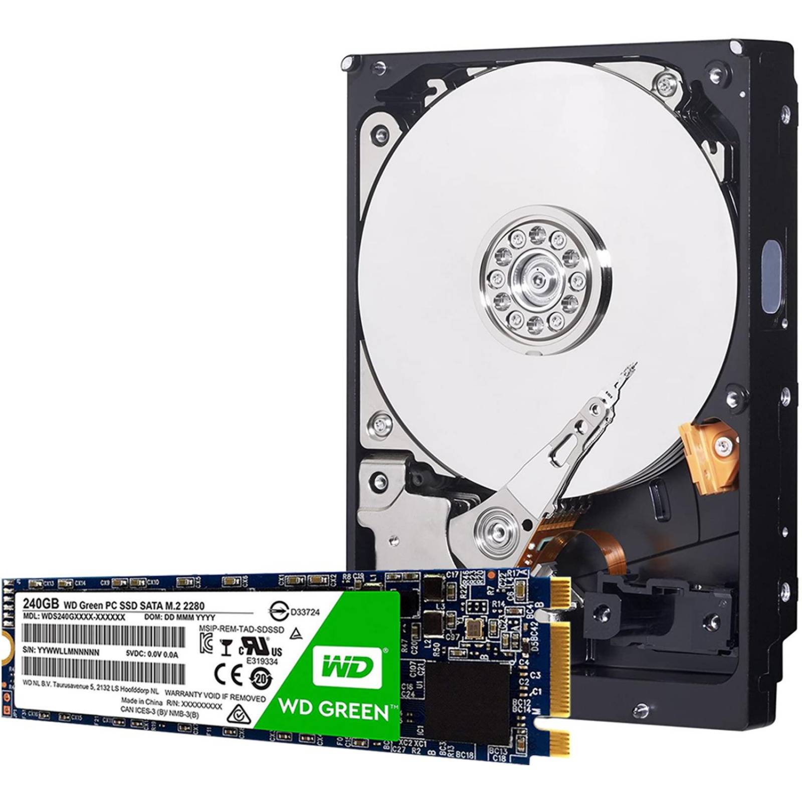 Kit Gamer Disco Duro 1tb + Ssd M.2 240gb Western Digital Pc