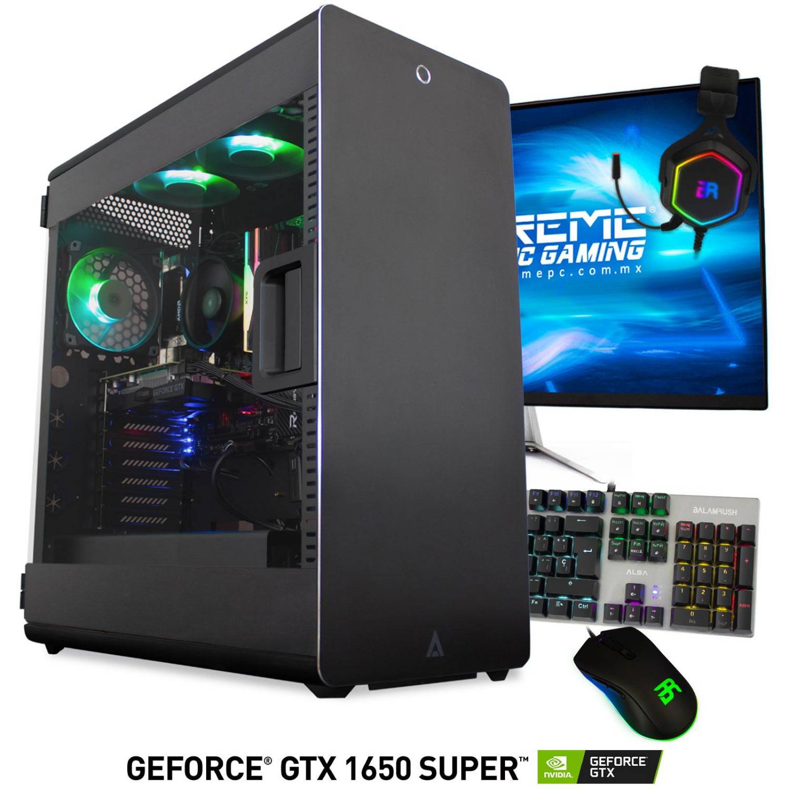 Xtreme PC Gamer Geforce GTX 1650 Super Ryzen 5 3600 16GB SSD 120GB HDD 2TB Monitor 144HZ