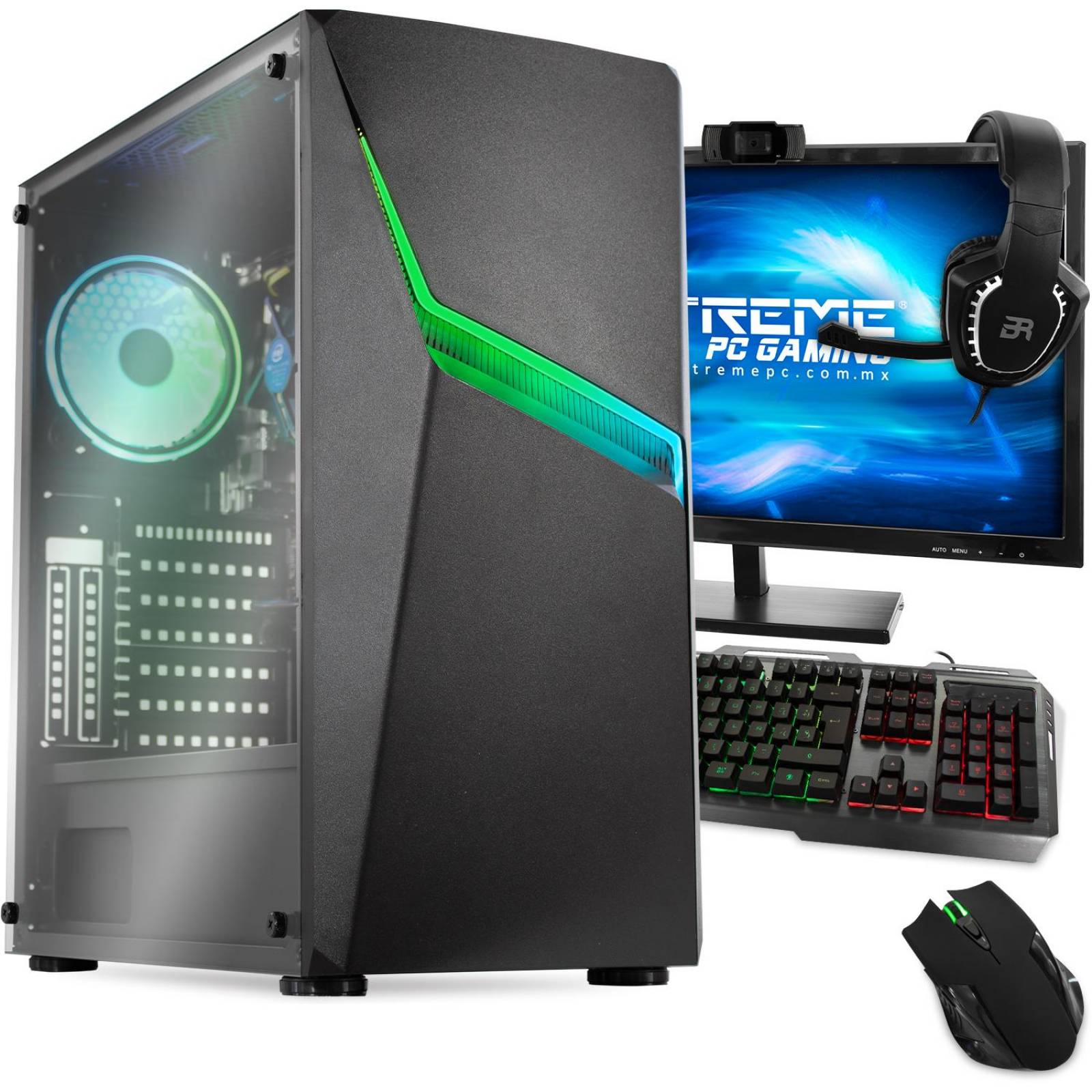 Xtreme PC Intel Core I3 10100 8GB SSD 240GB Monitor 23.6 Web Cam WIFI