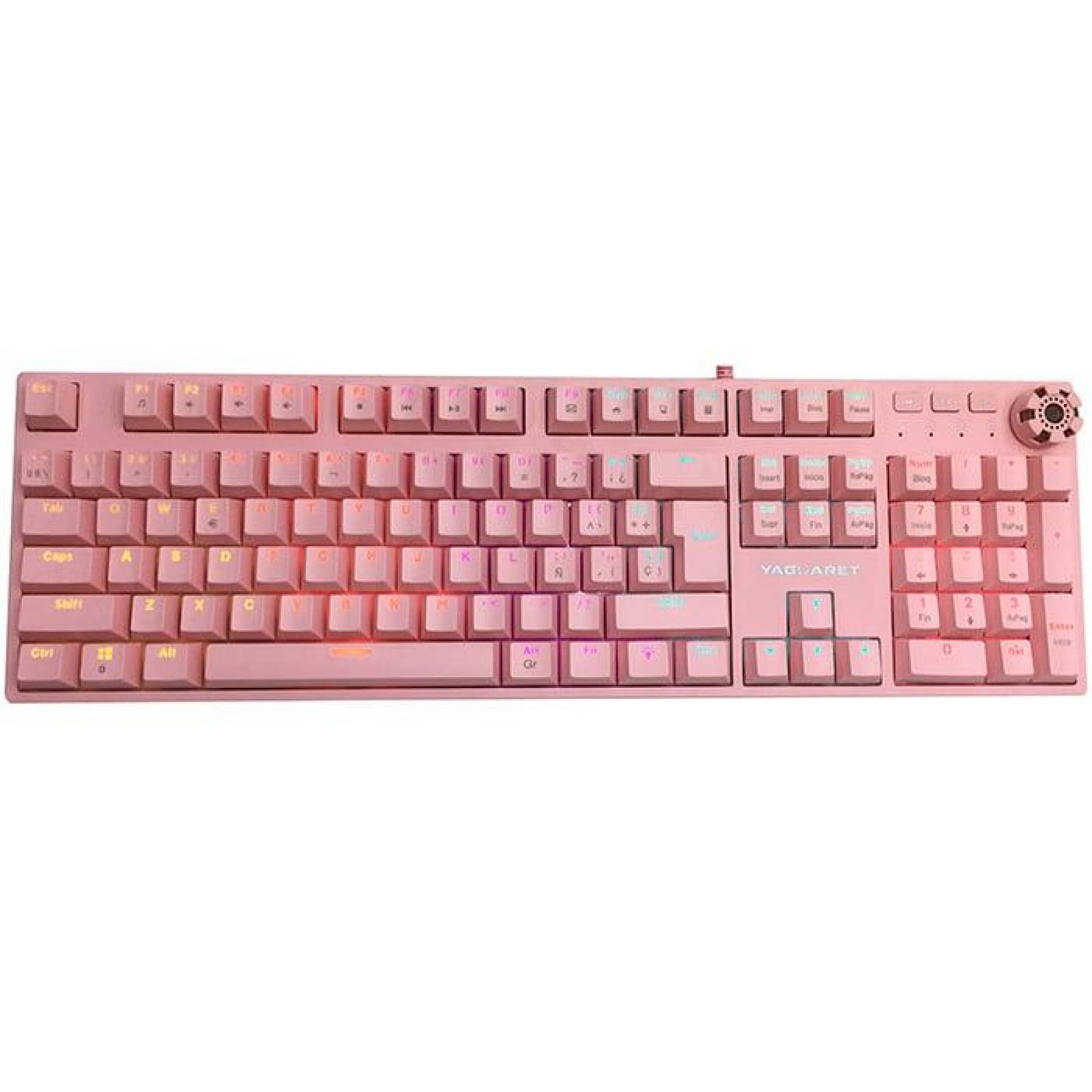 Teclado Gaming YAGUARET HIDRA ROSA Mecanico RGB KGHIDRAYGT