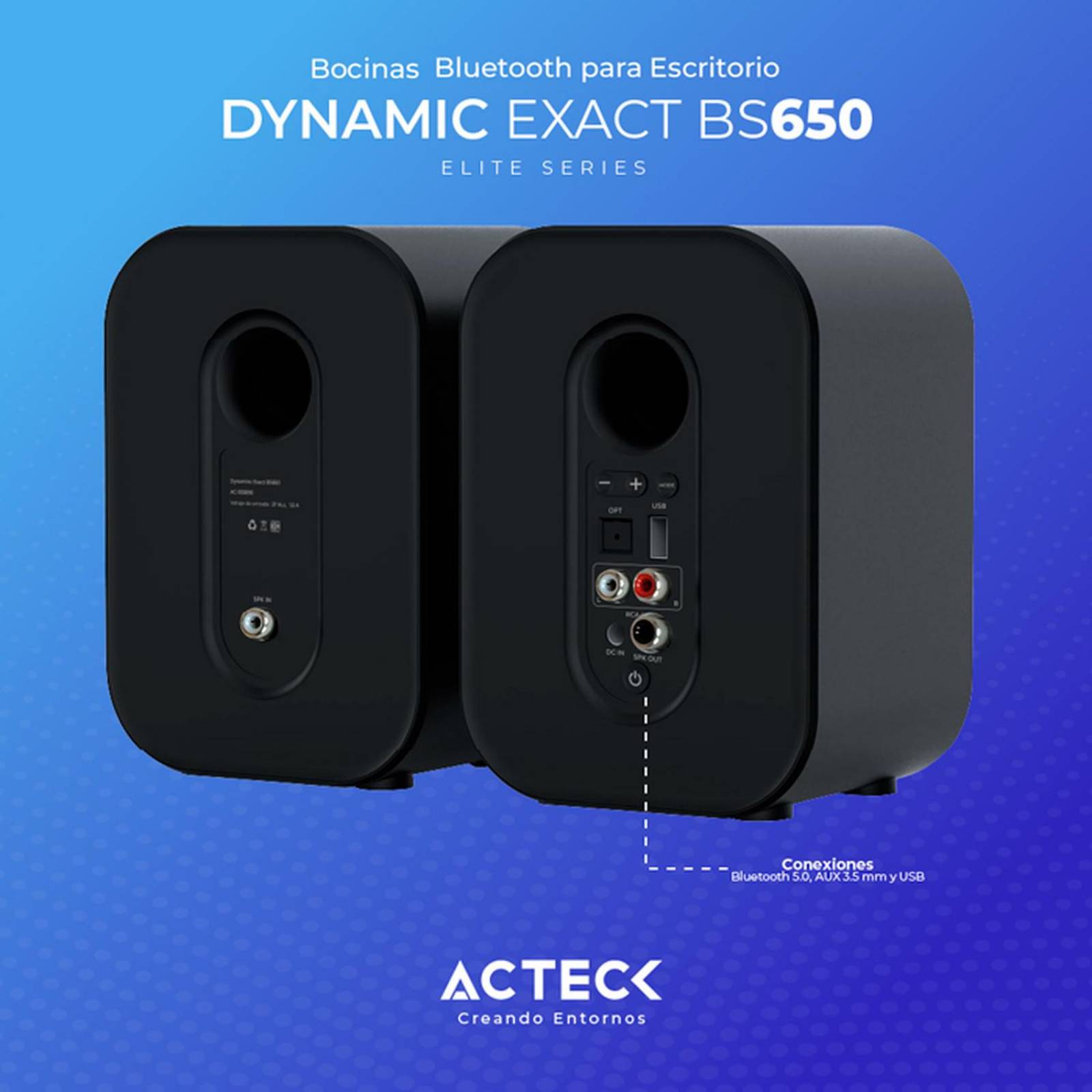 Bocinas ACTECK DYNAMIC EXACT BS650 Inalambrica 50W RMS USB Negro AC-935890