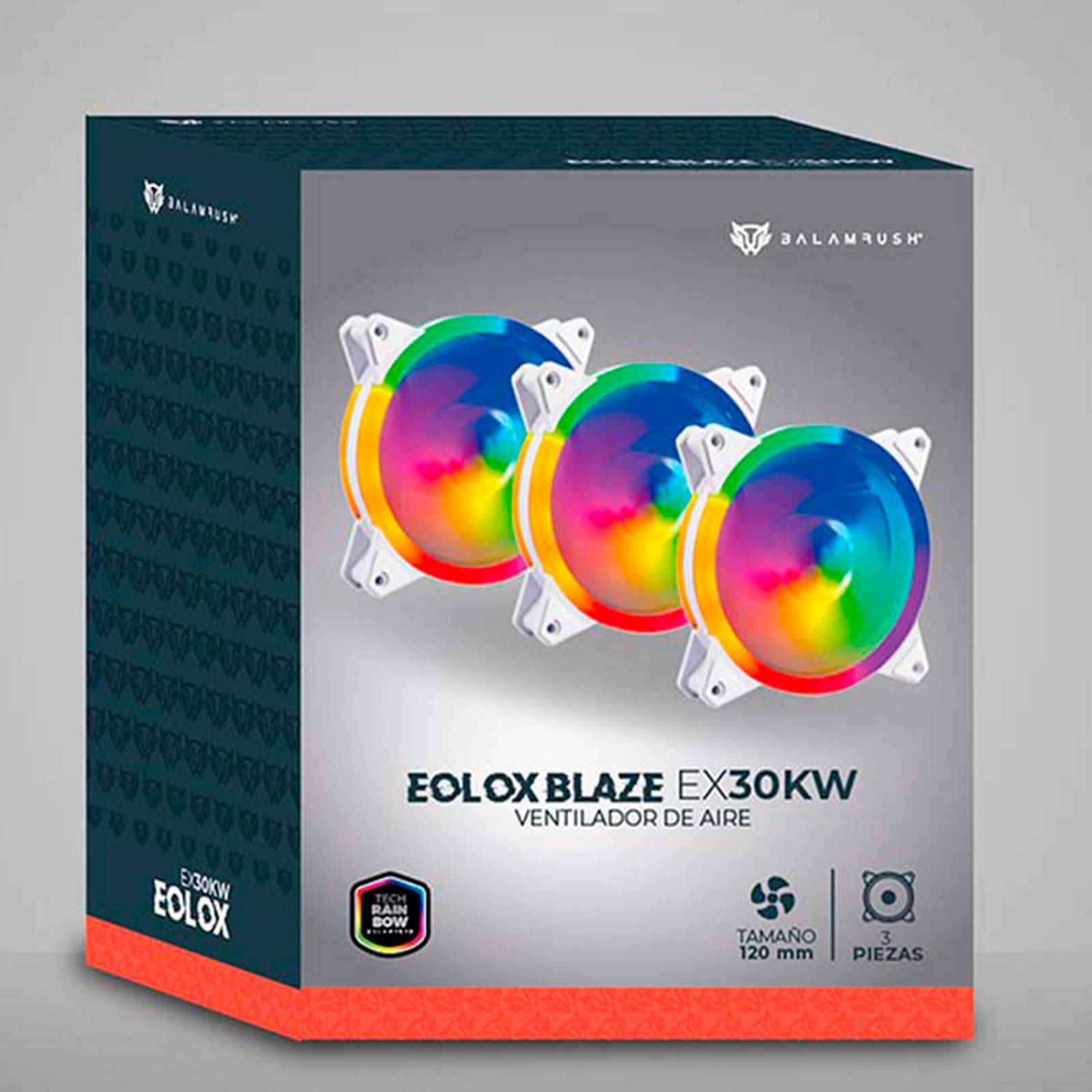 Kit 3 Ventiladores Gamer BALAM RUSH EOLOX BLAZE EX30KW 120mm ARGB ...