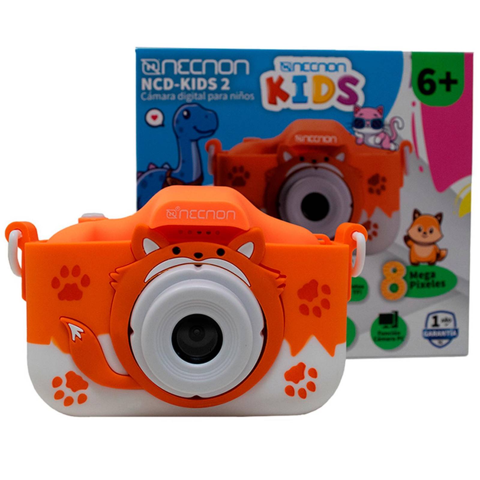 Camara Digital KIDS NECNON NCD-KIDS2 8MP Contra Golpes Zorro + Micro SD ...