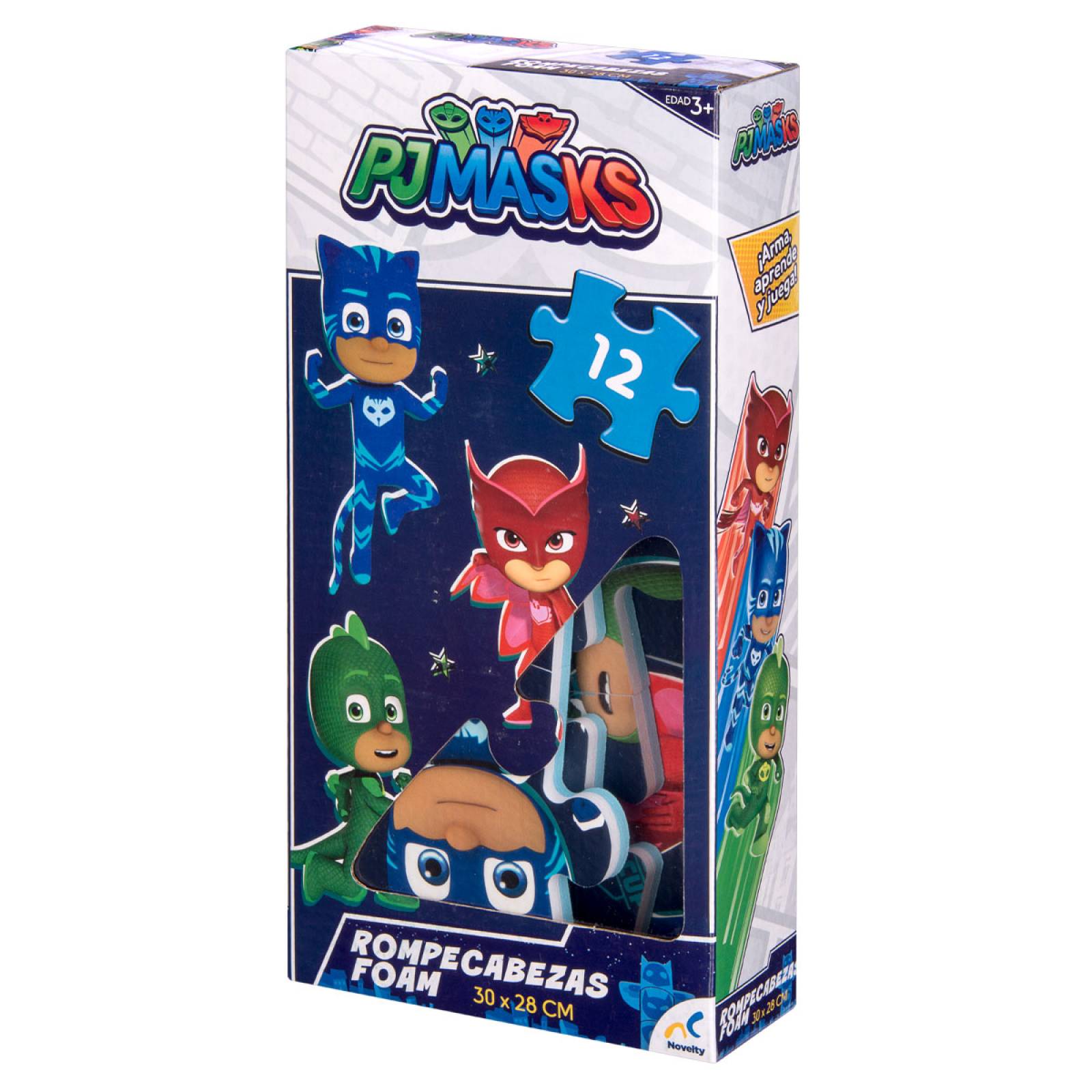 Rompecabezas PJ Masks en Foam 12 Pz - Novelty