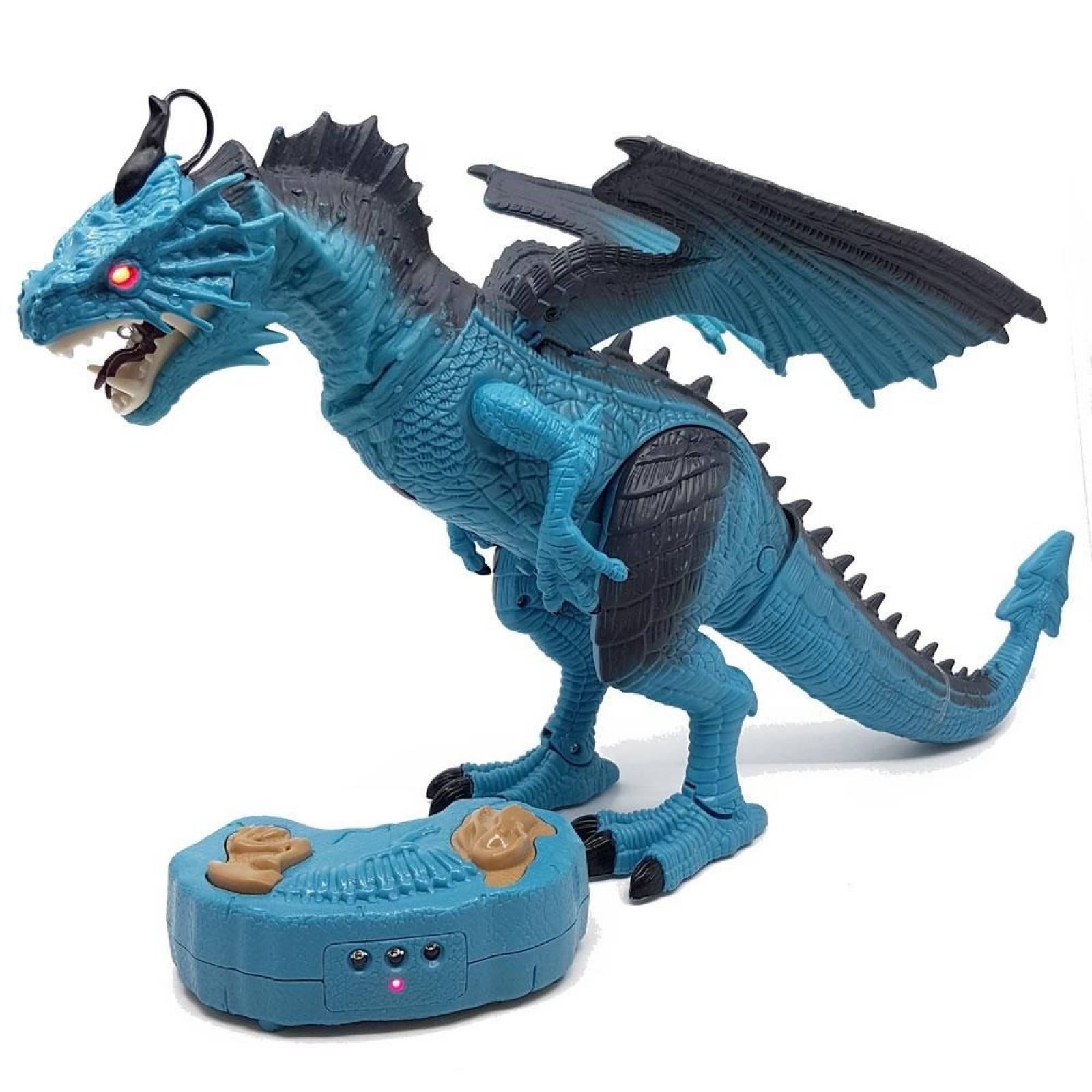 Dragon Azul Control Remoto Lanza Humo De Vapor