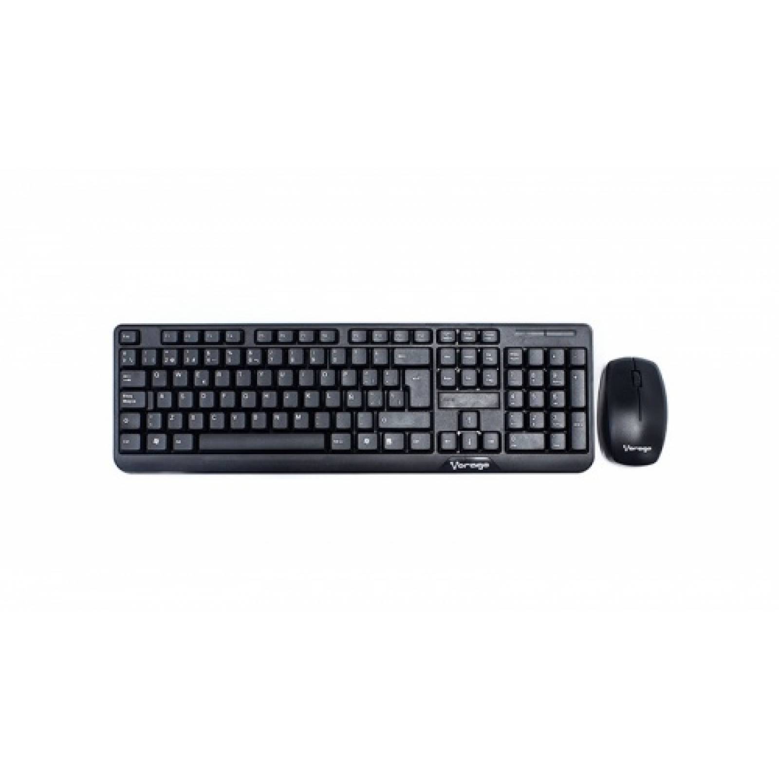 KIT DE TECLADO Y MOUSE VORAGO KM-302 NEGRO, INALAMBRICO, USB