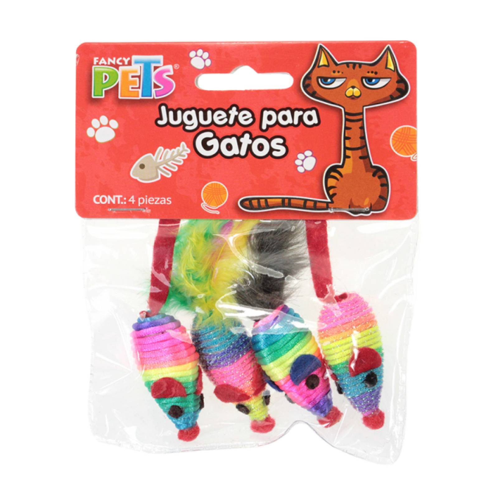 Fancy Pets Juguete para Gato Ratones 4 pzas
