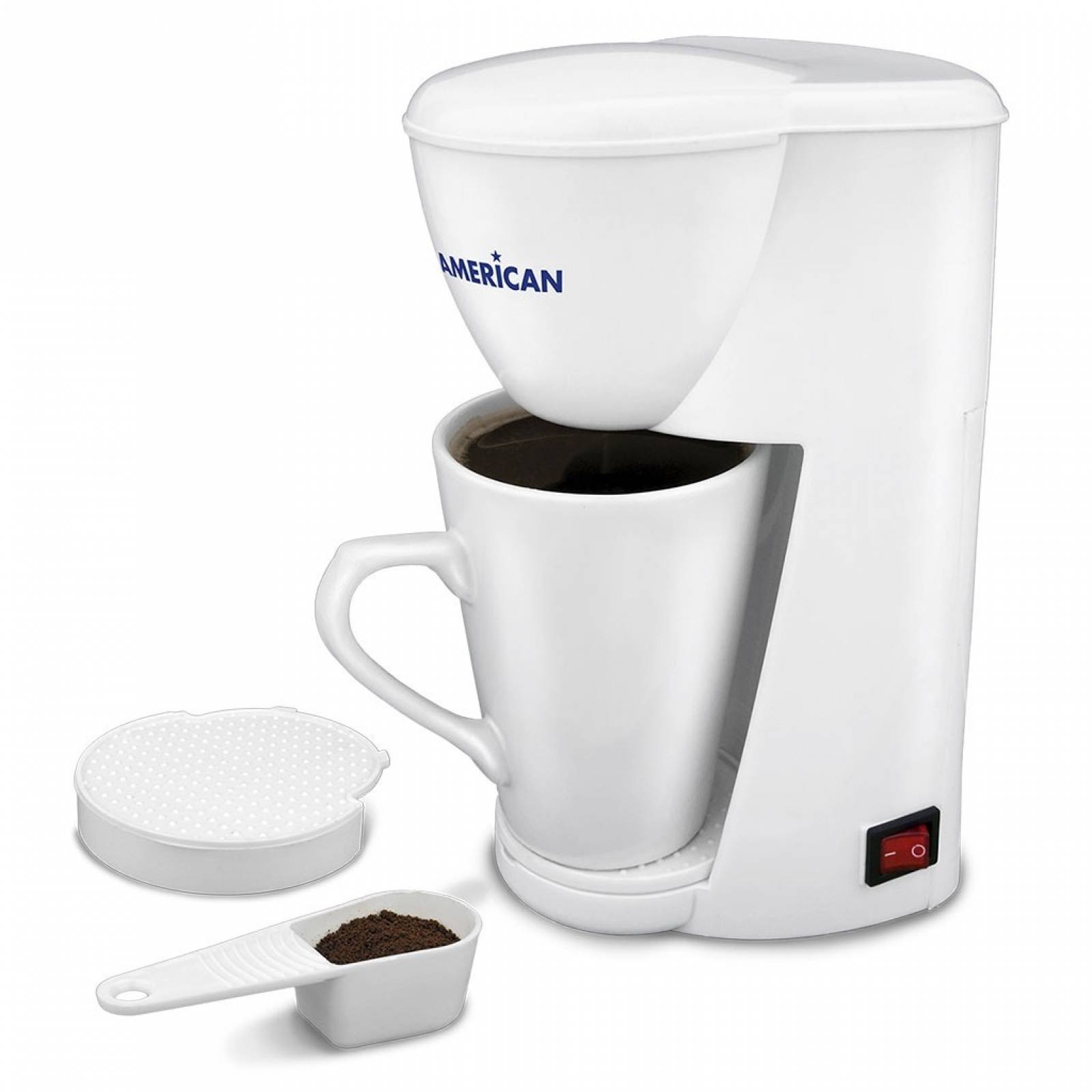 Cafetera Percoladora Personal American 2 Tazas Blanca