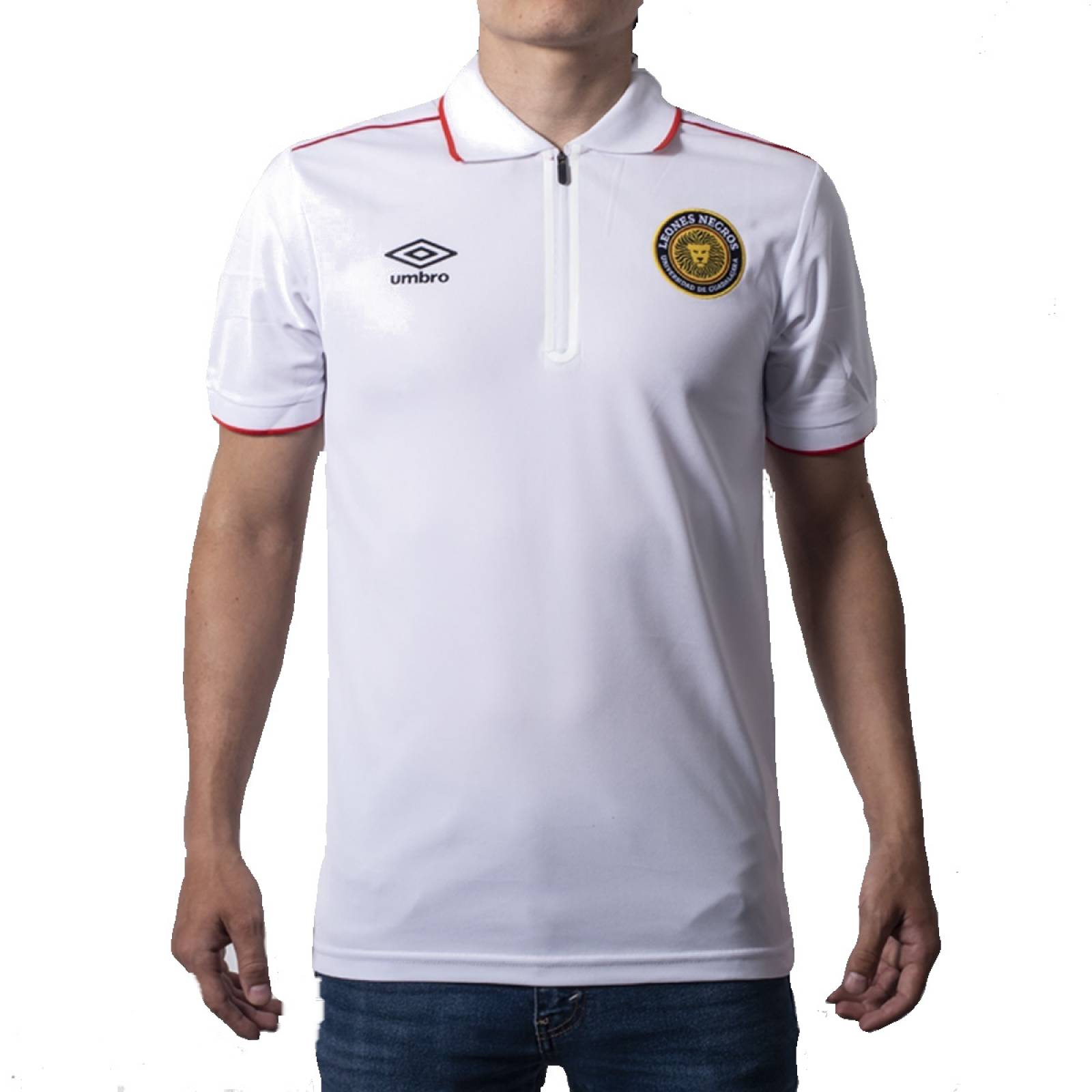 PLAYERA POLO UMBRO CABALLERO LEONES UDG 19-20 BLANCA
