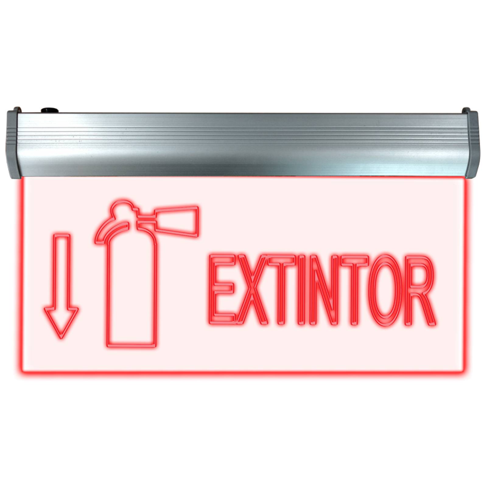 Letrero Señalamiento EXTINTOR rojo Edificio Techno Shine