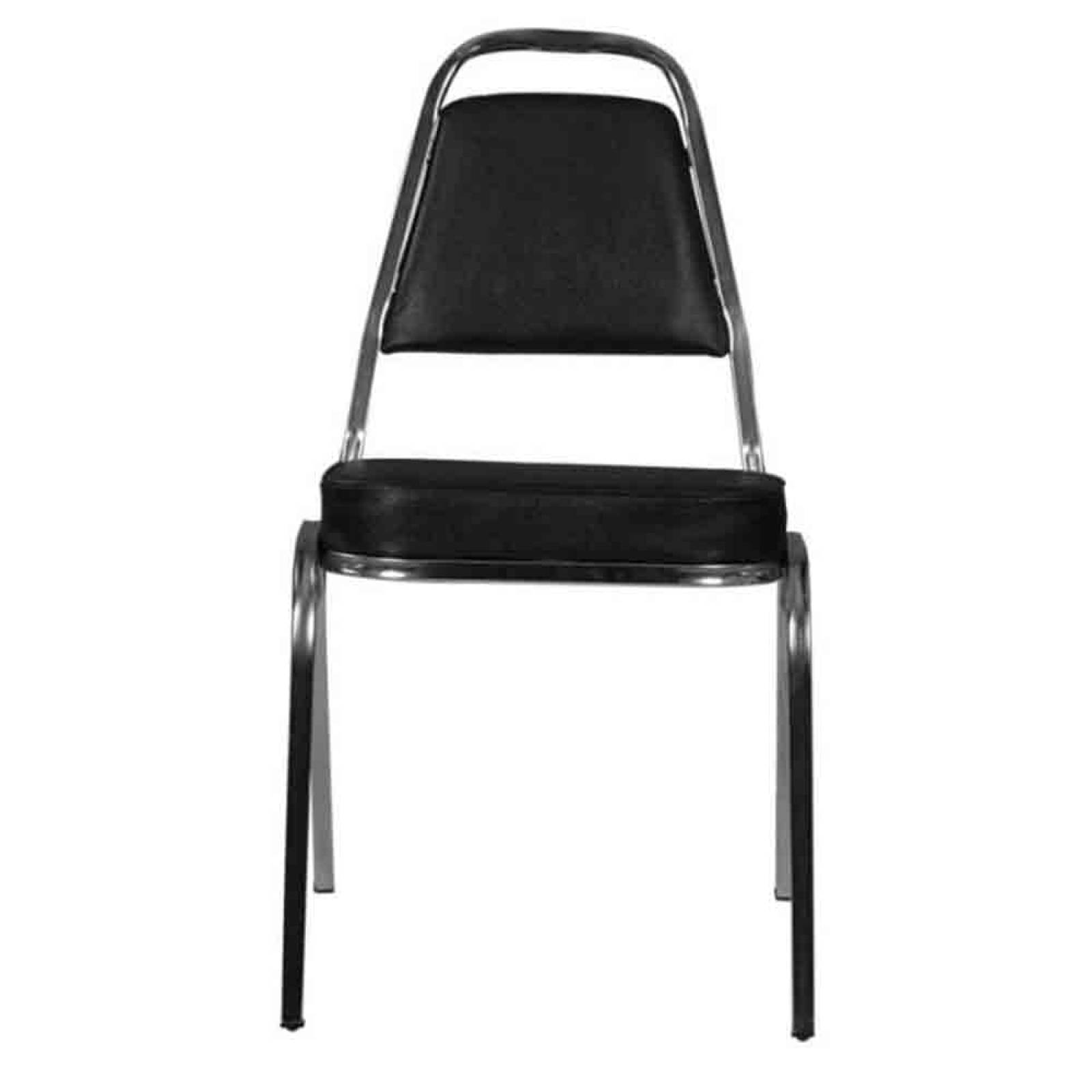 Silla Banquetera Clásica Tubular Calibre 18 Negro OFIK