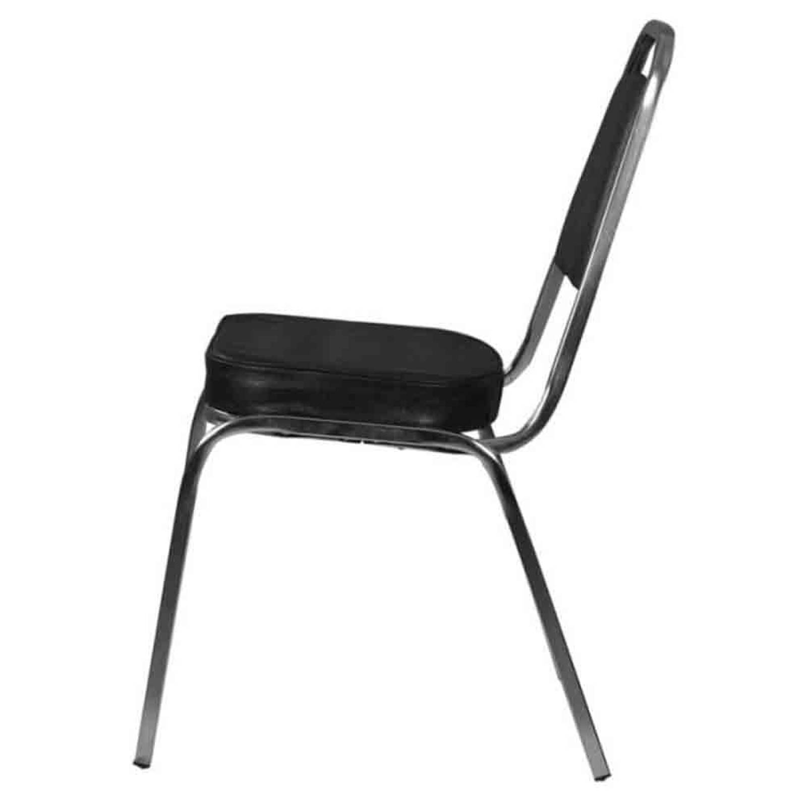 Silla Banquetera Clásica Tubular Calibre 18 Negro OFIK