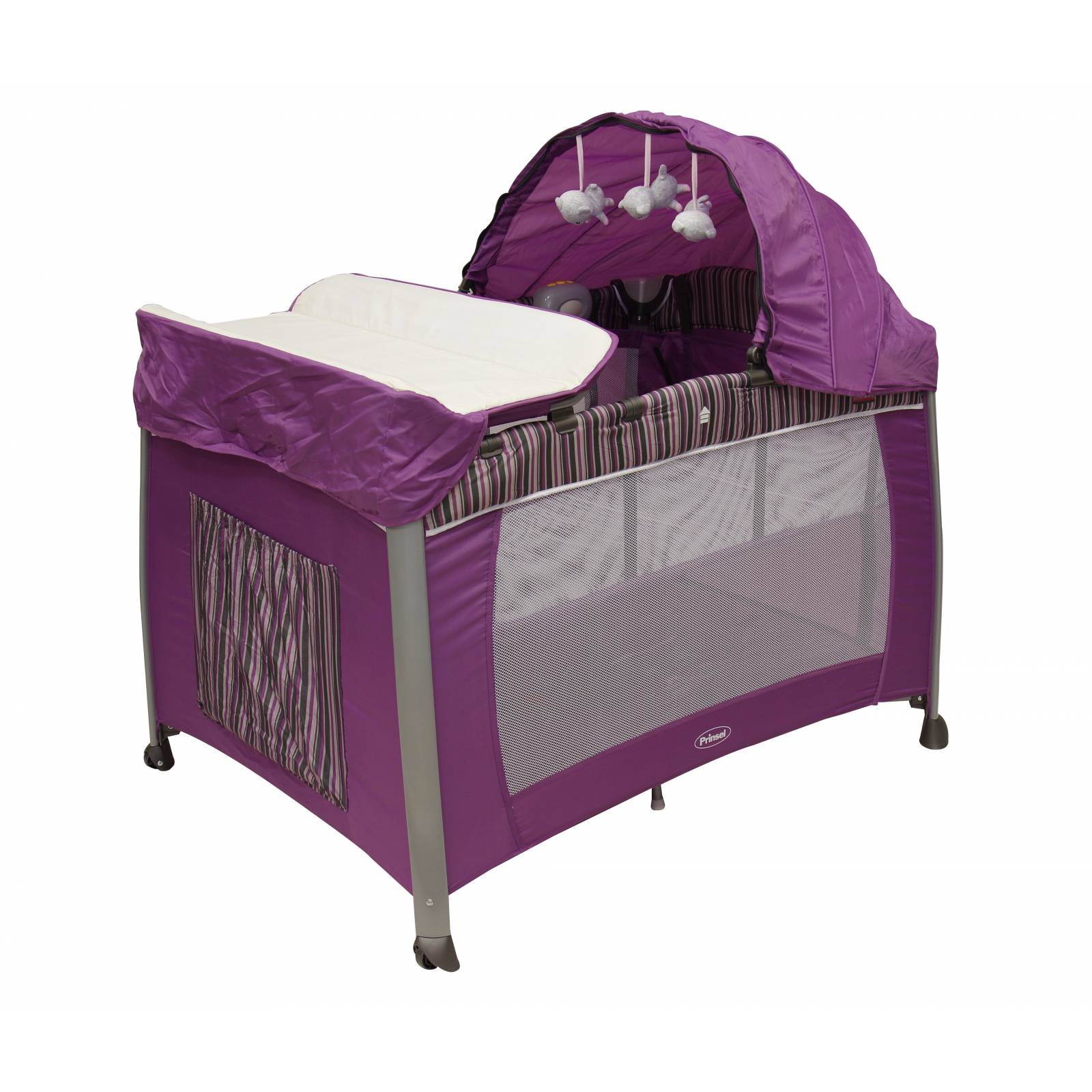 Cuna Corral De Viaje Practica Módulo Electrónico Serena Morada Prinsel