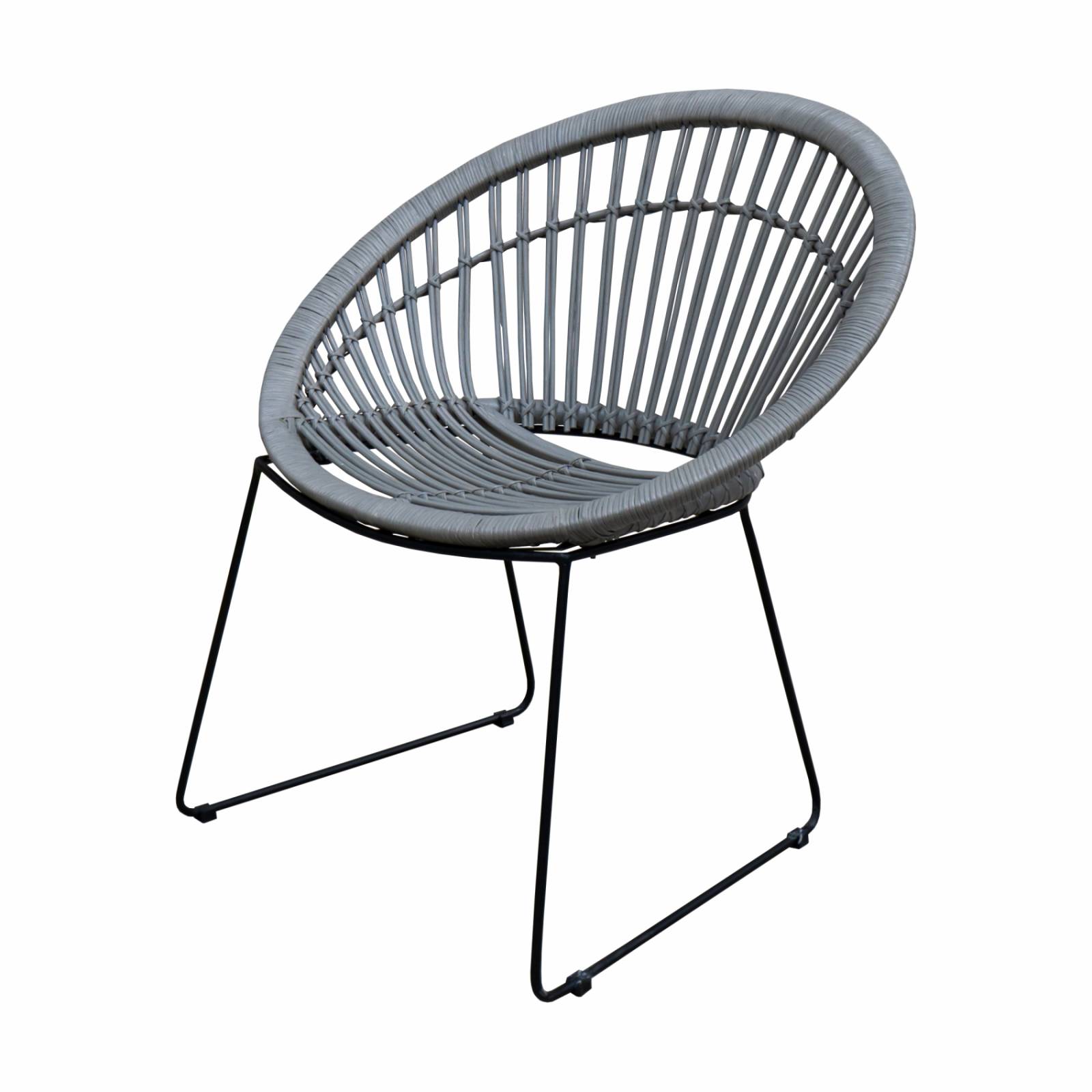 Silla Ratán Armazón Acero Exterior Coco Lumo Living