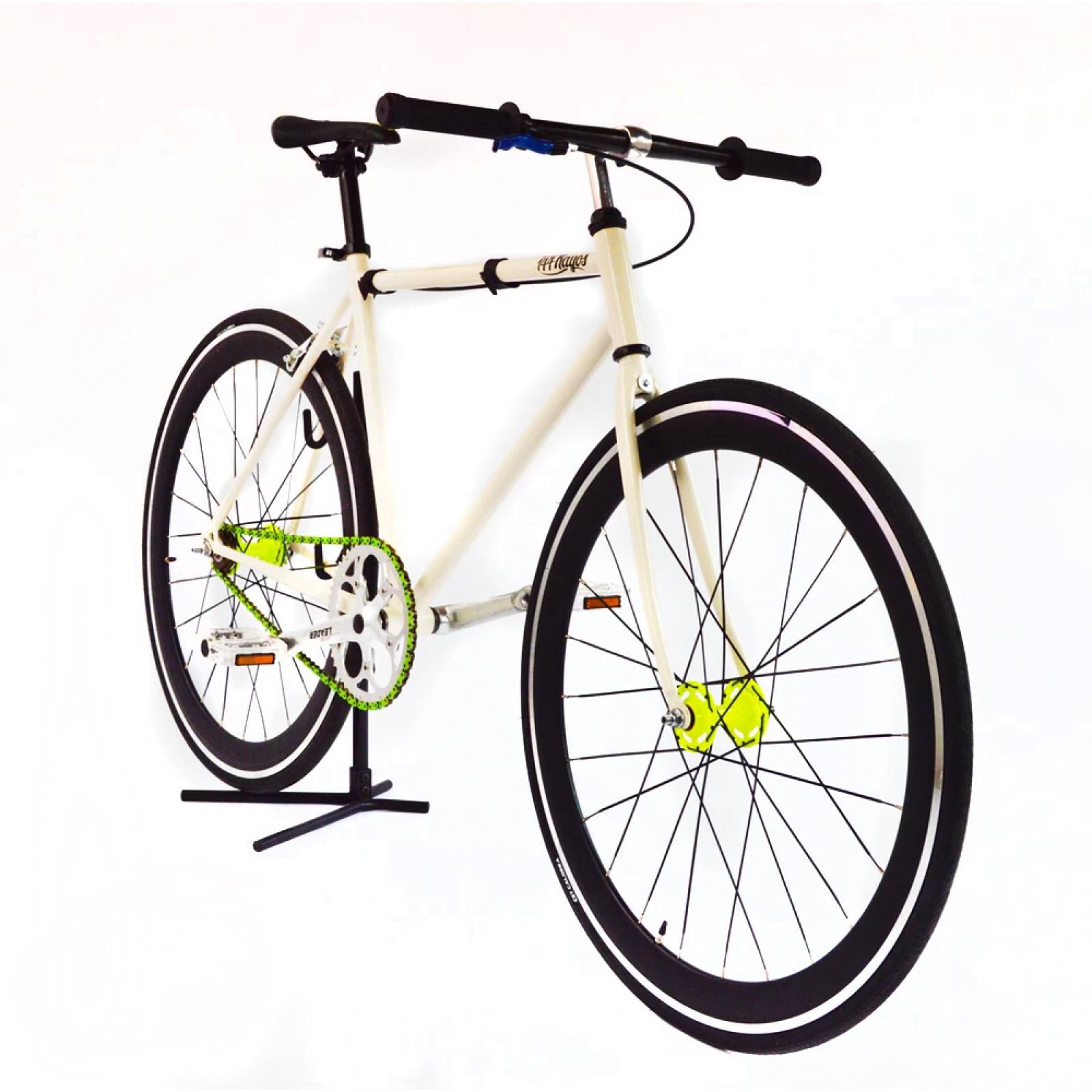 Bici 700 White-Black Rayo Plano Acero Rayo Plano 144 Rayos Bikes