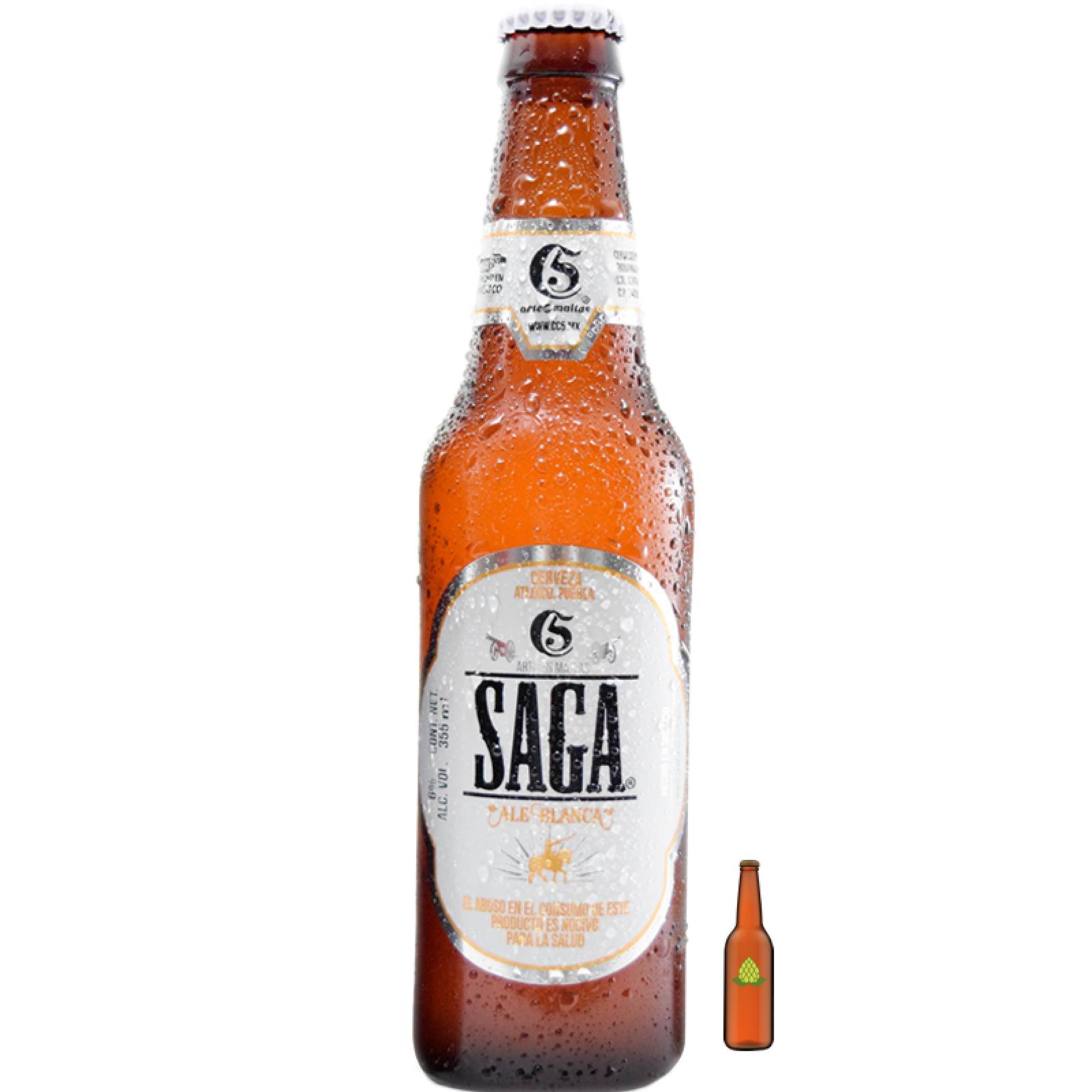 Cerveza Nacional Saga Ale Blanca Botella 355 Ml.