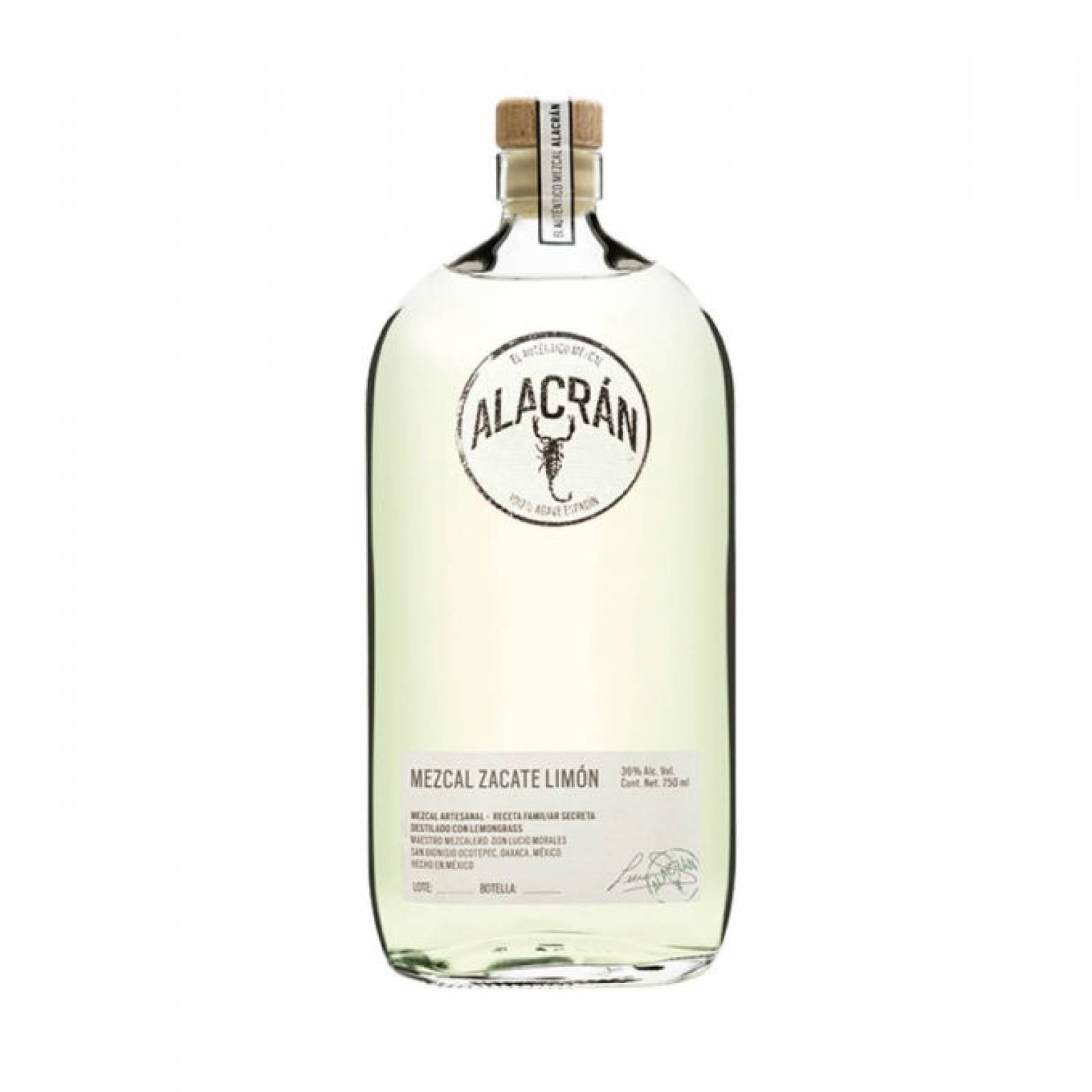 Mezcal Alacran Zacate Limonâ 750 Ml.