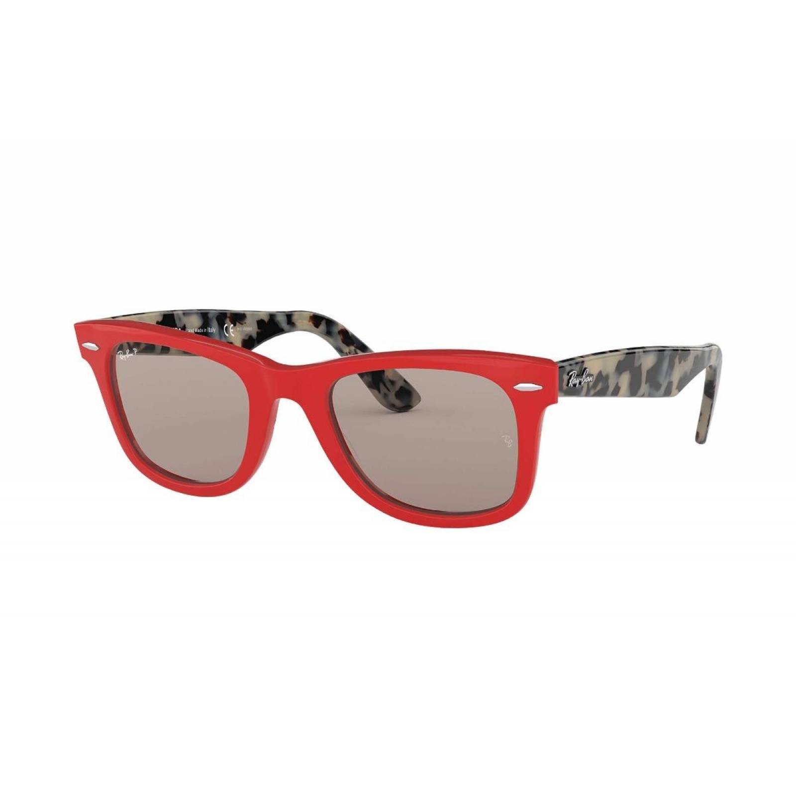 Lentes de sol Ray Ban Rb2140 1243p2 Wayfarer Polarizado Ciruela Rojo ...