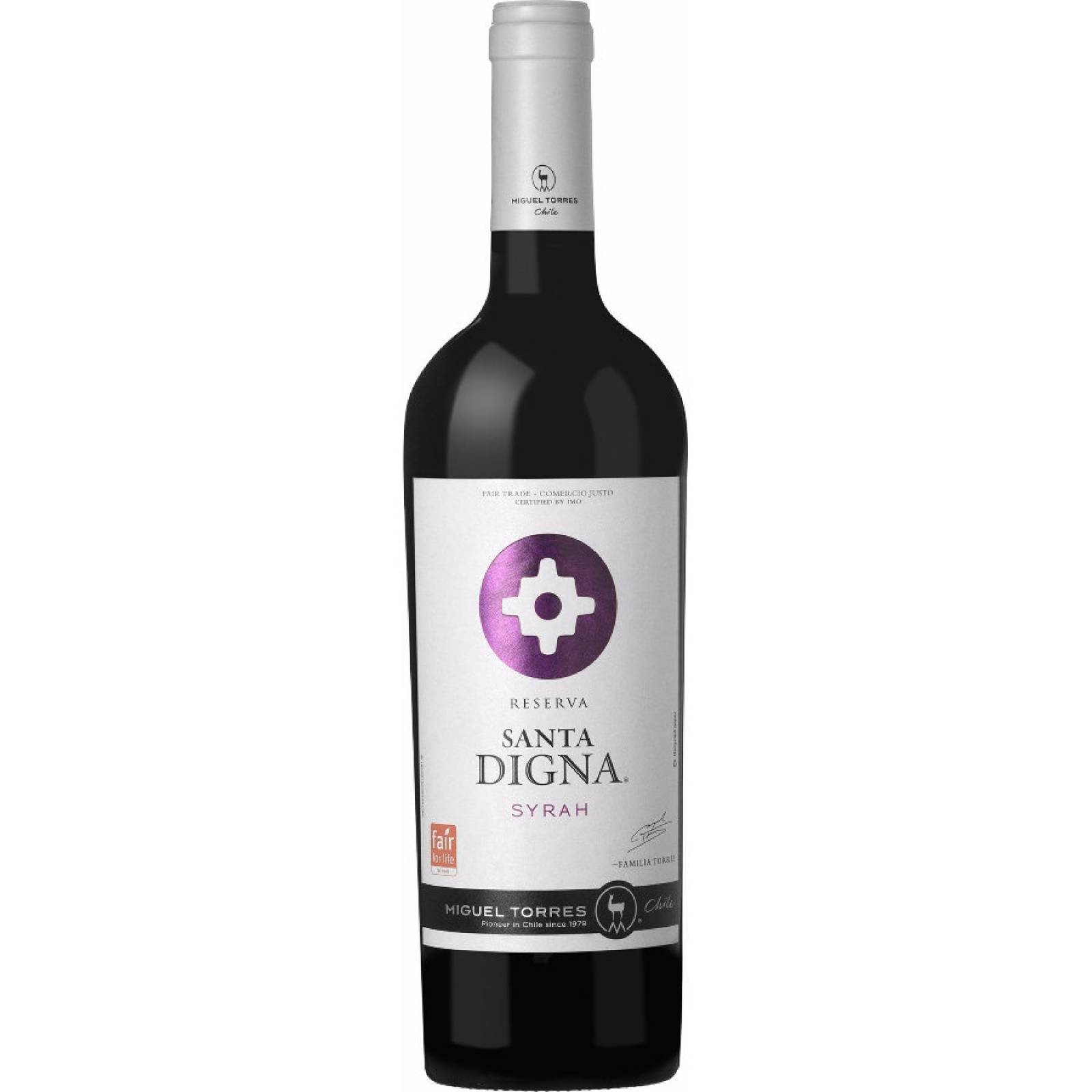 Vino Tinto Torres Santa Digna Reserva Shiraz 750 ml