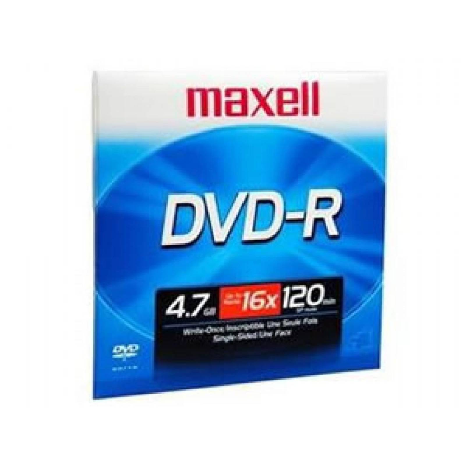 DVD-R MAXELL EN SOBRE 120MIN 4.7GB 16X GRABABLE