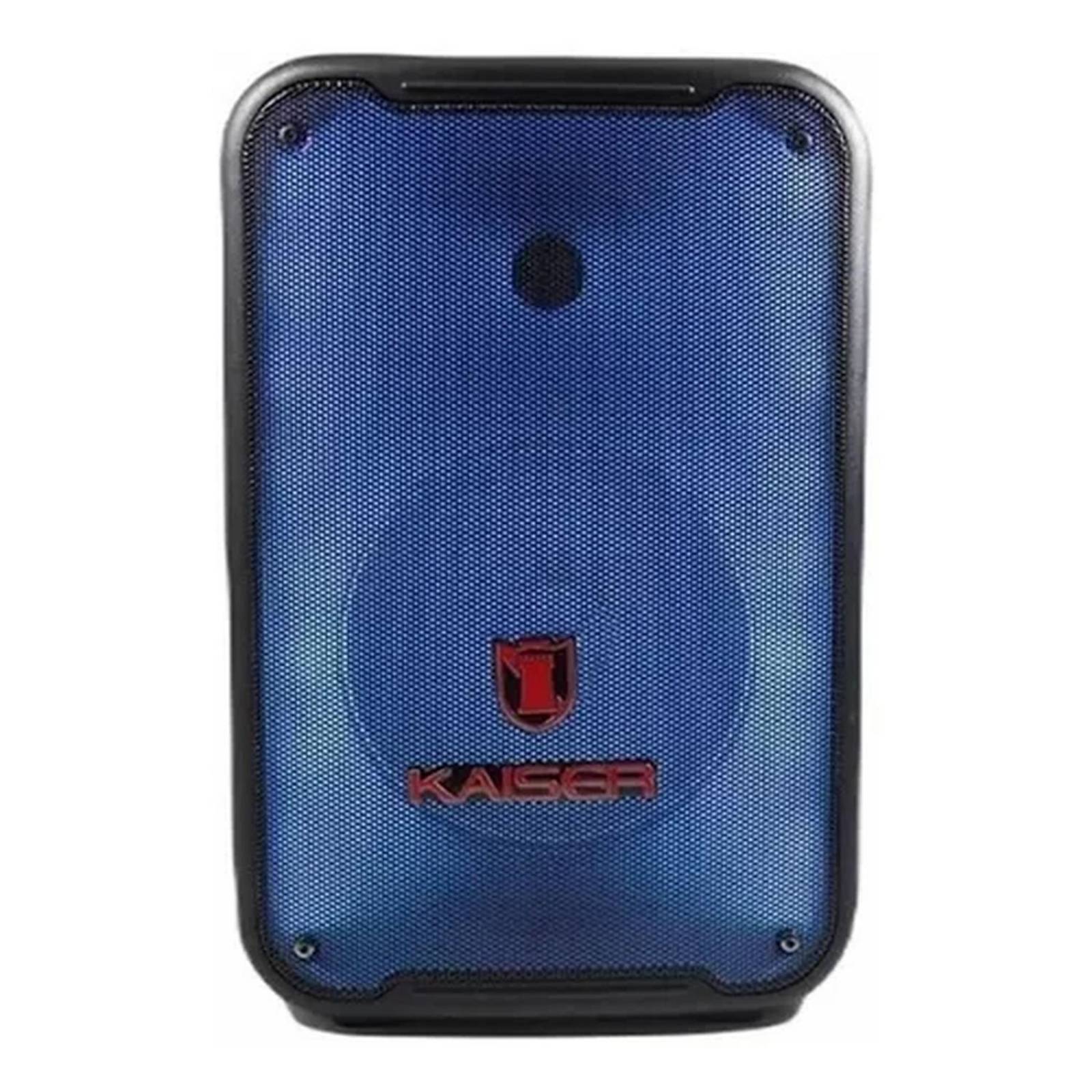 BAFLE KAISER KSW-7007 8 PUL RECARGABLE BT LUZ FLAMA NEGRO