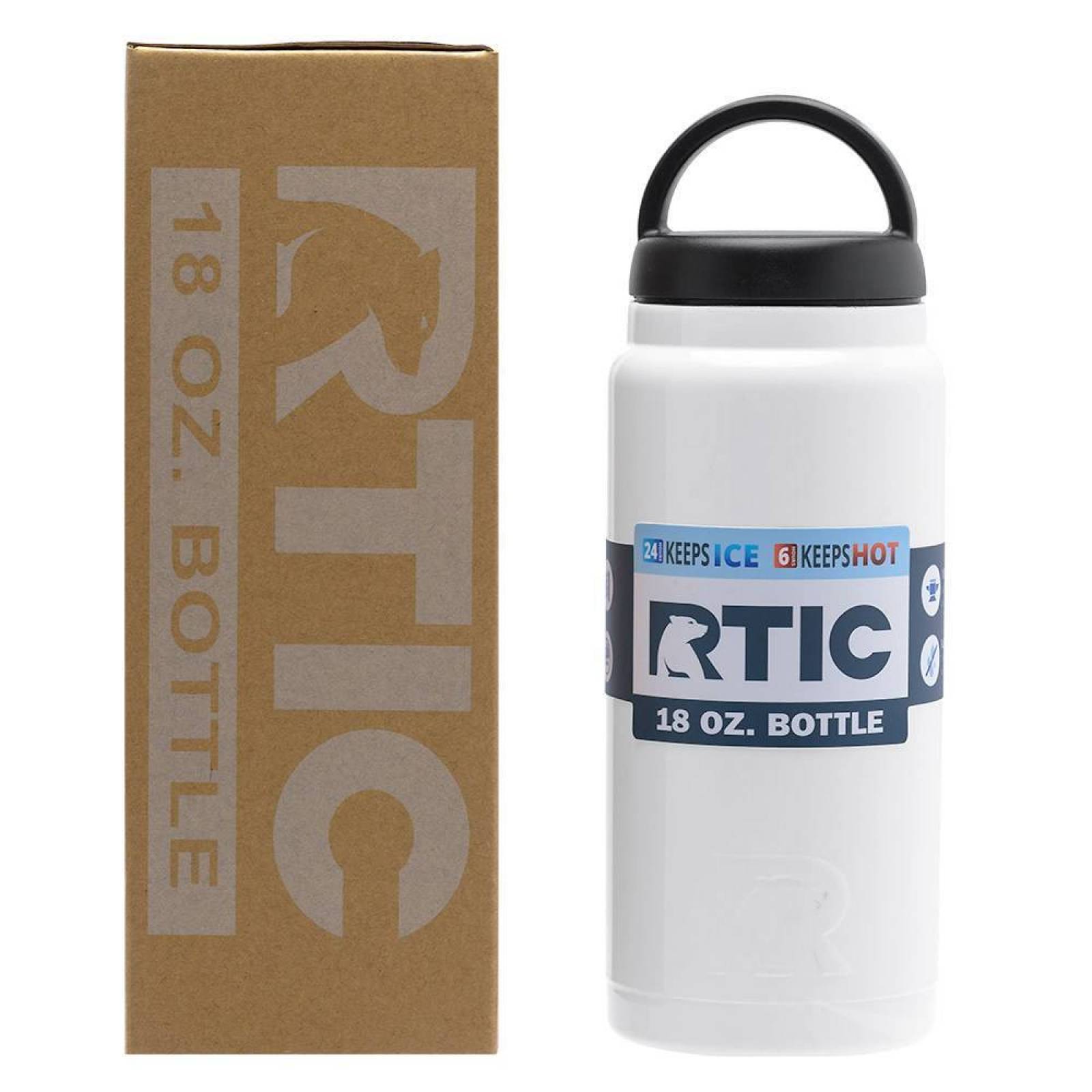 RTIC Bottle 18 oz. White 90