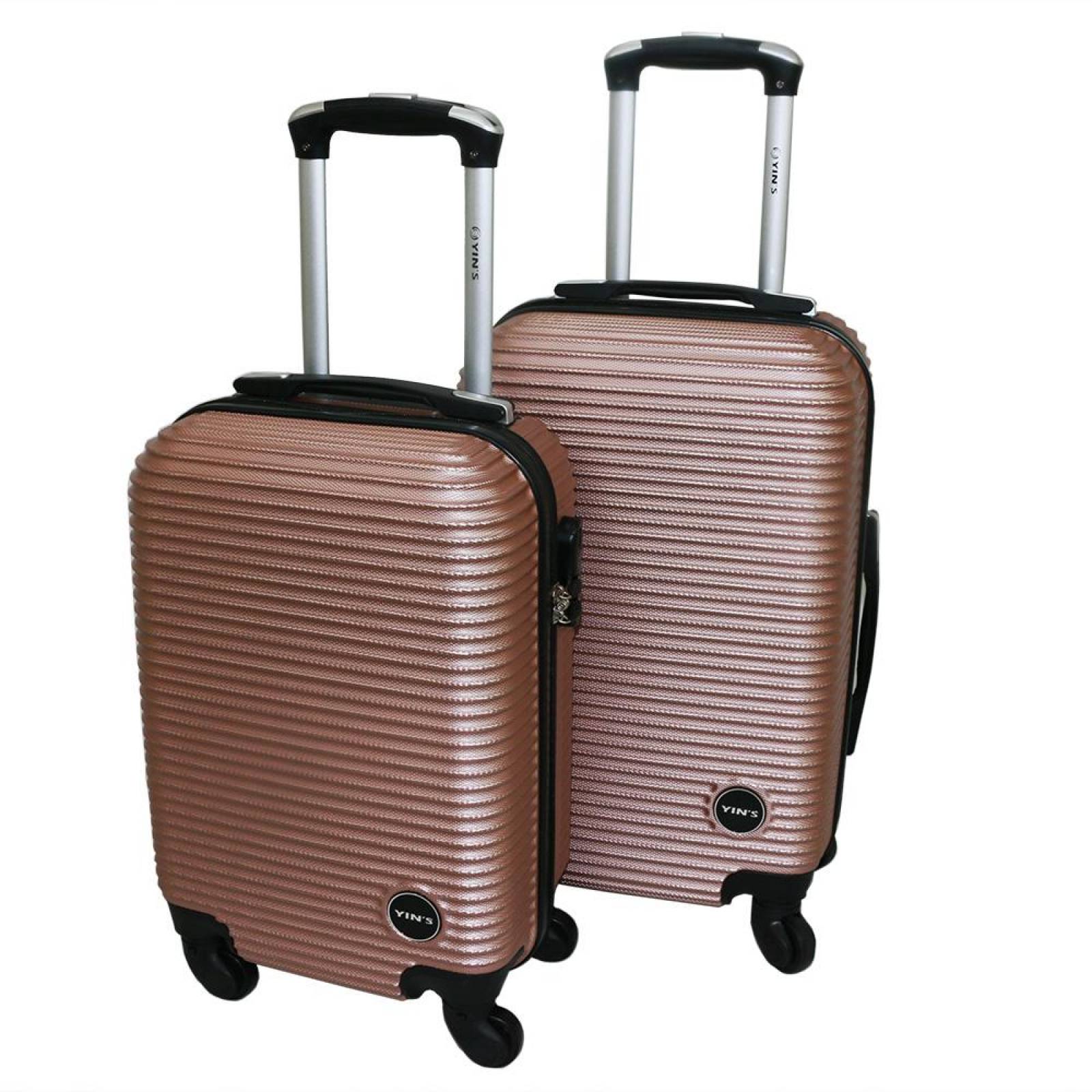 Juego De 2 Maletas ABS Yins - Varios colores(CL) Rosa Gold