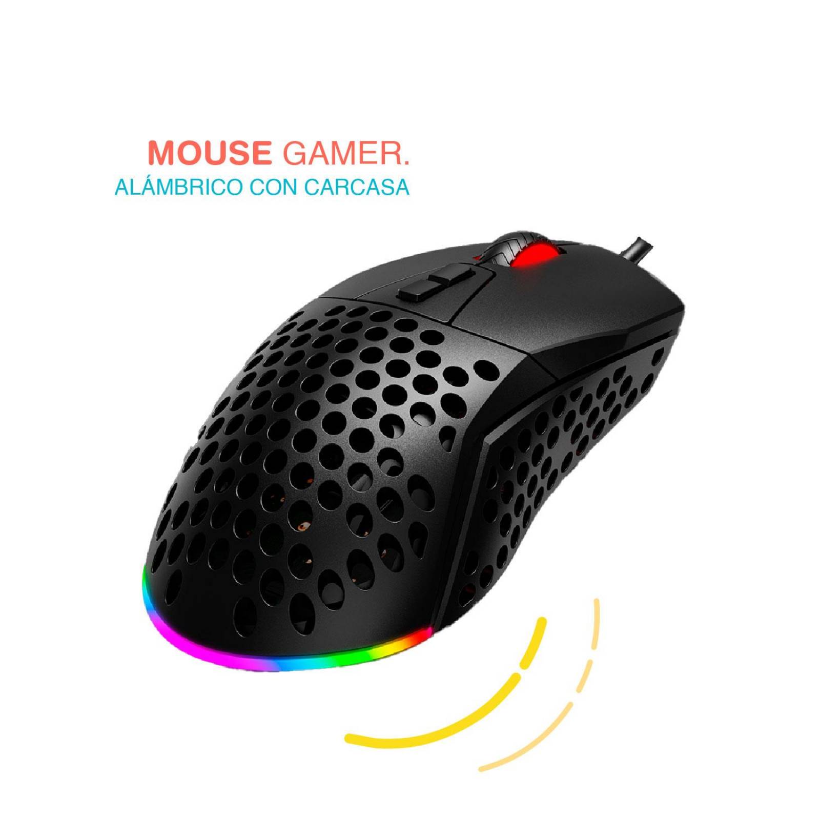 Mouse Alambrico Estilo2-1 Negro con entrada USB
