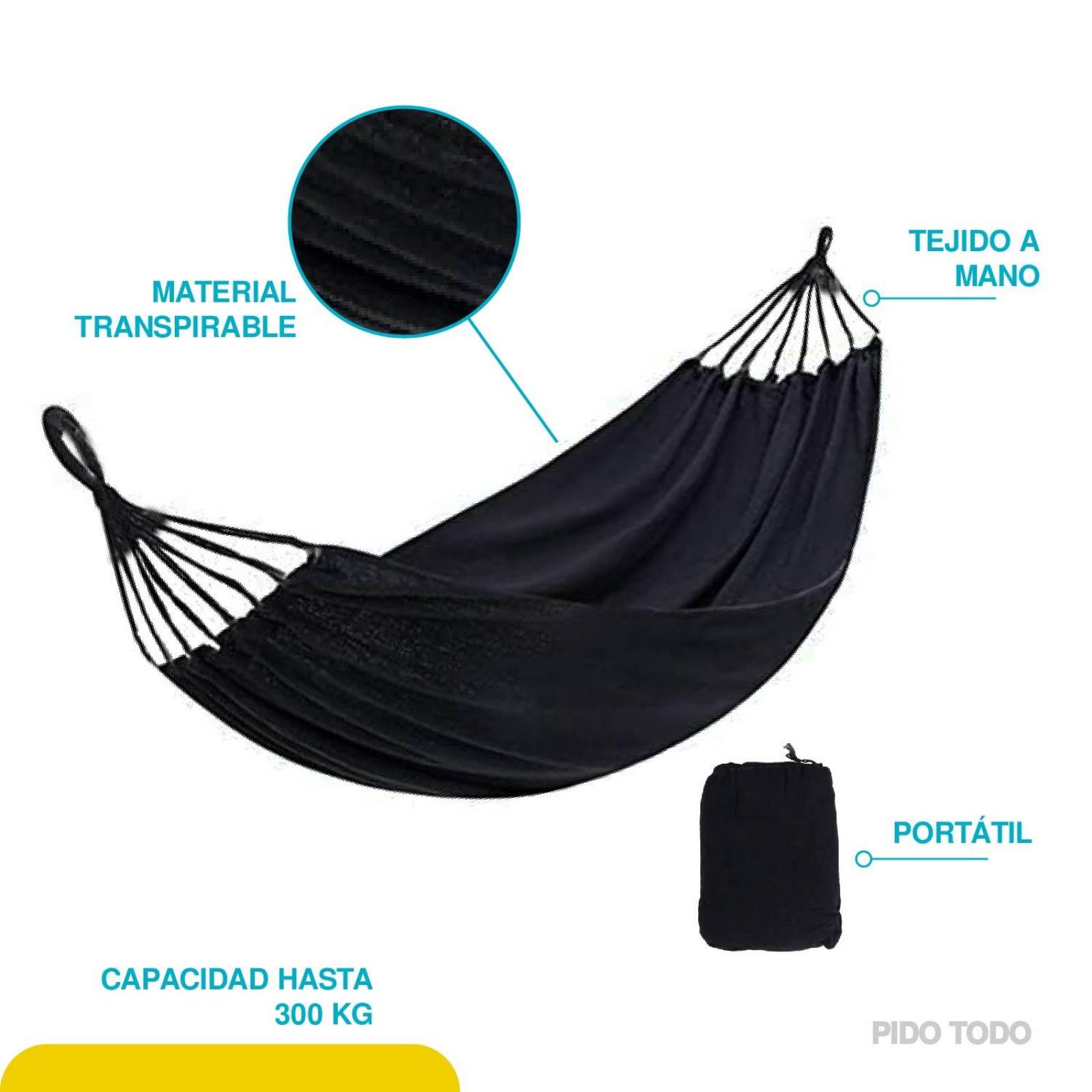 Hamaca Doble Negro