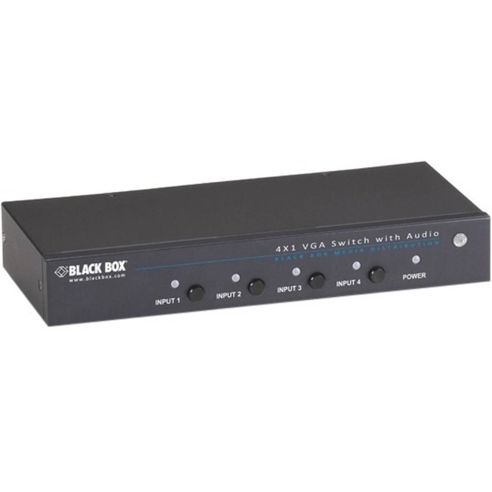 Conmutador VGA Black Box 4 x 1 con serie y audio