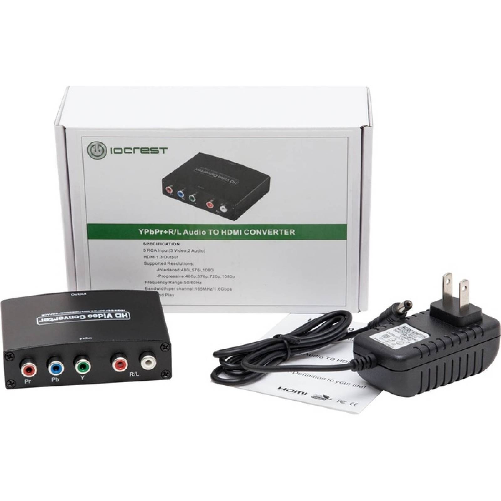 IO Crest Component (YPbPr) RCA Audio a HDMI 13 1080p HDTV Converter