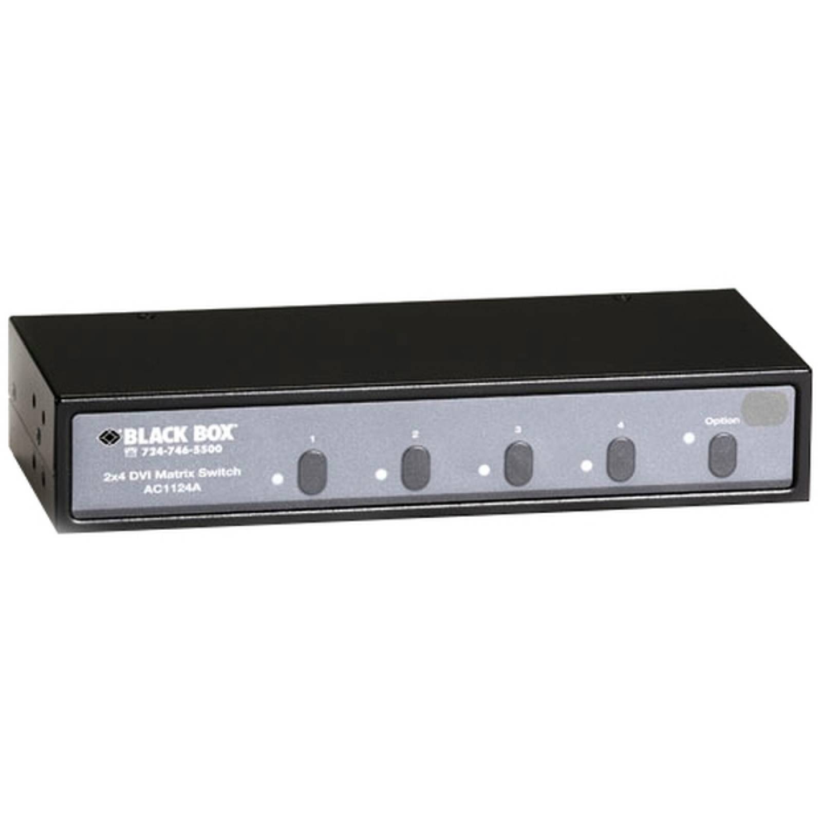 Black Box 2x4 DVI Matrix Switch With Audio