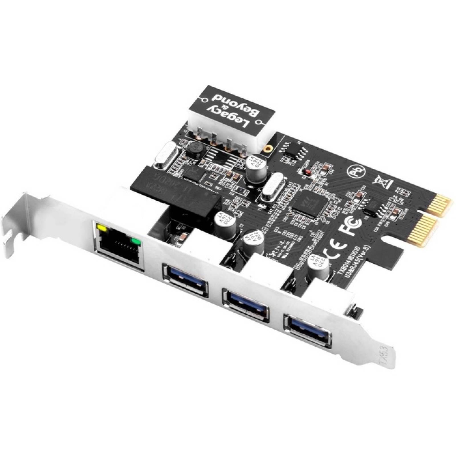 USB 30 3PORT HUB WITH LAN PCIE HOST CARD ADDS 3USB 30 PORTS