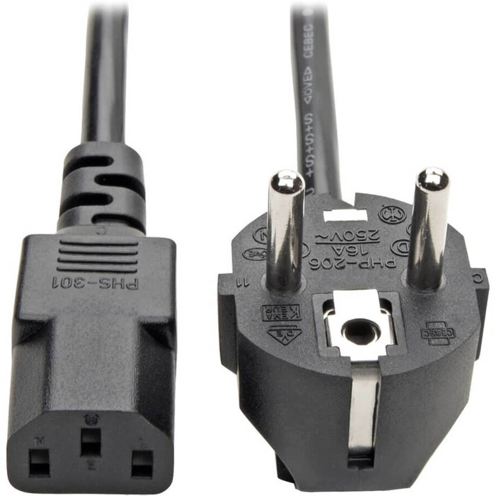Cable europeo de cable de alimentacin para computadora de Tripp Lite de ...