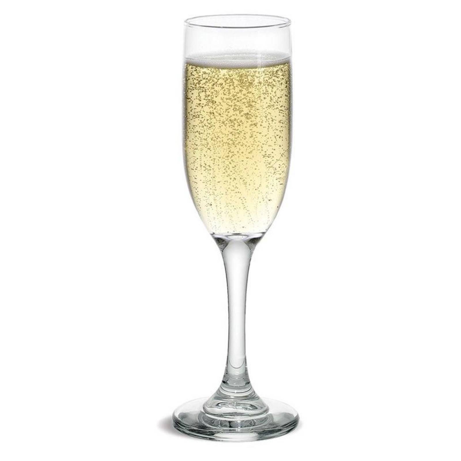 Copa Flauta para Champagne de Vidrio Windsor 7 oz 12 piezas - Nadir