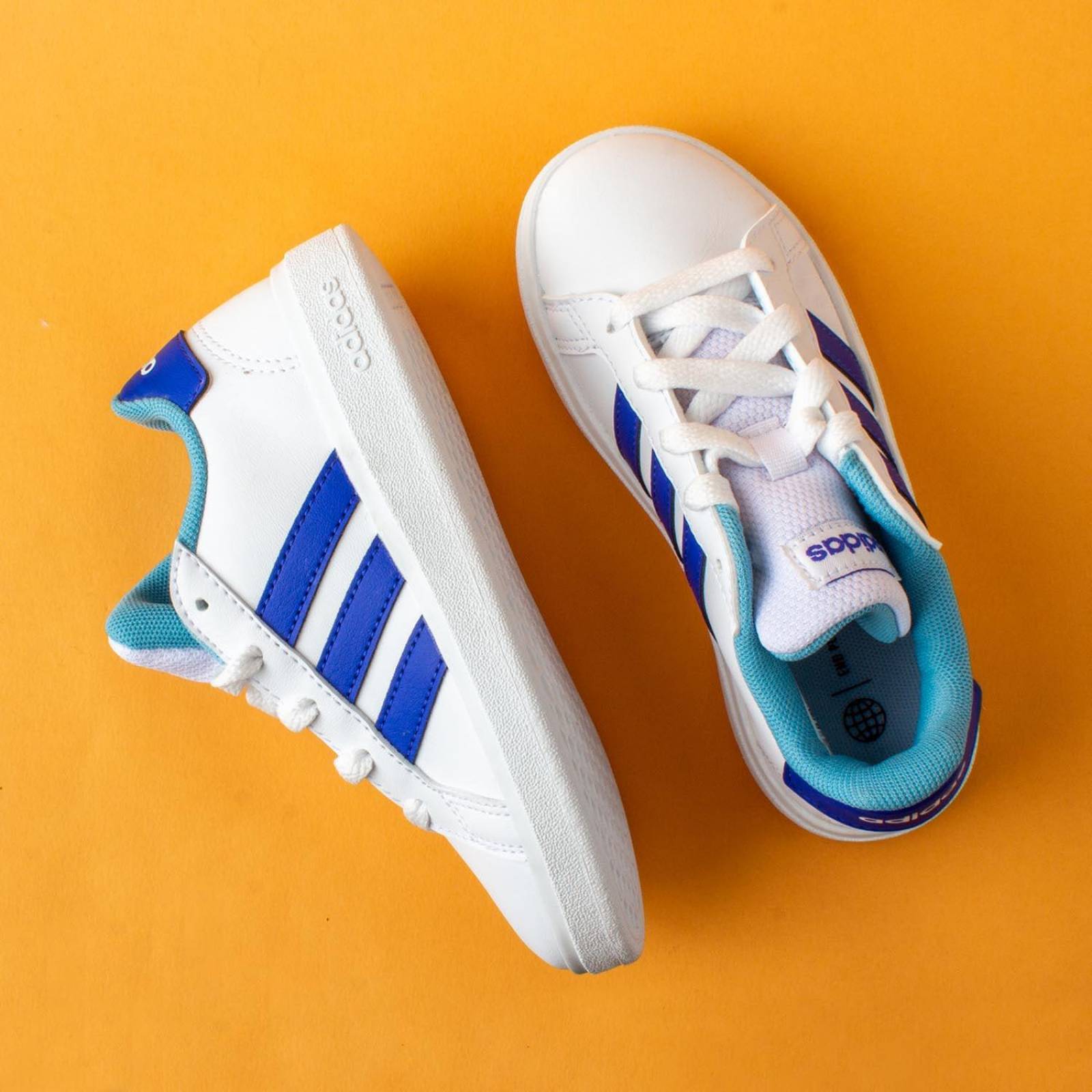 Tenis Adidas Grand Court 2.0 K - HP8908 - Blanco - Niños