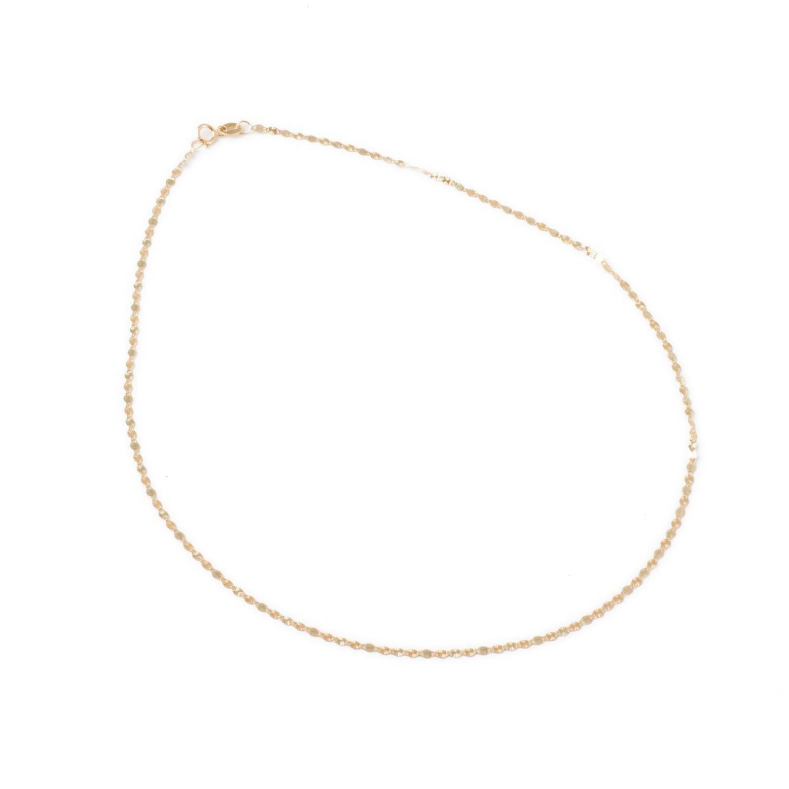 Cadena Valentina Estrella Tritono 2mm Oro Italiano Solido 10k 40cm