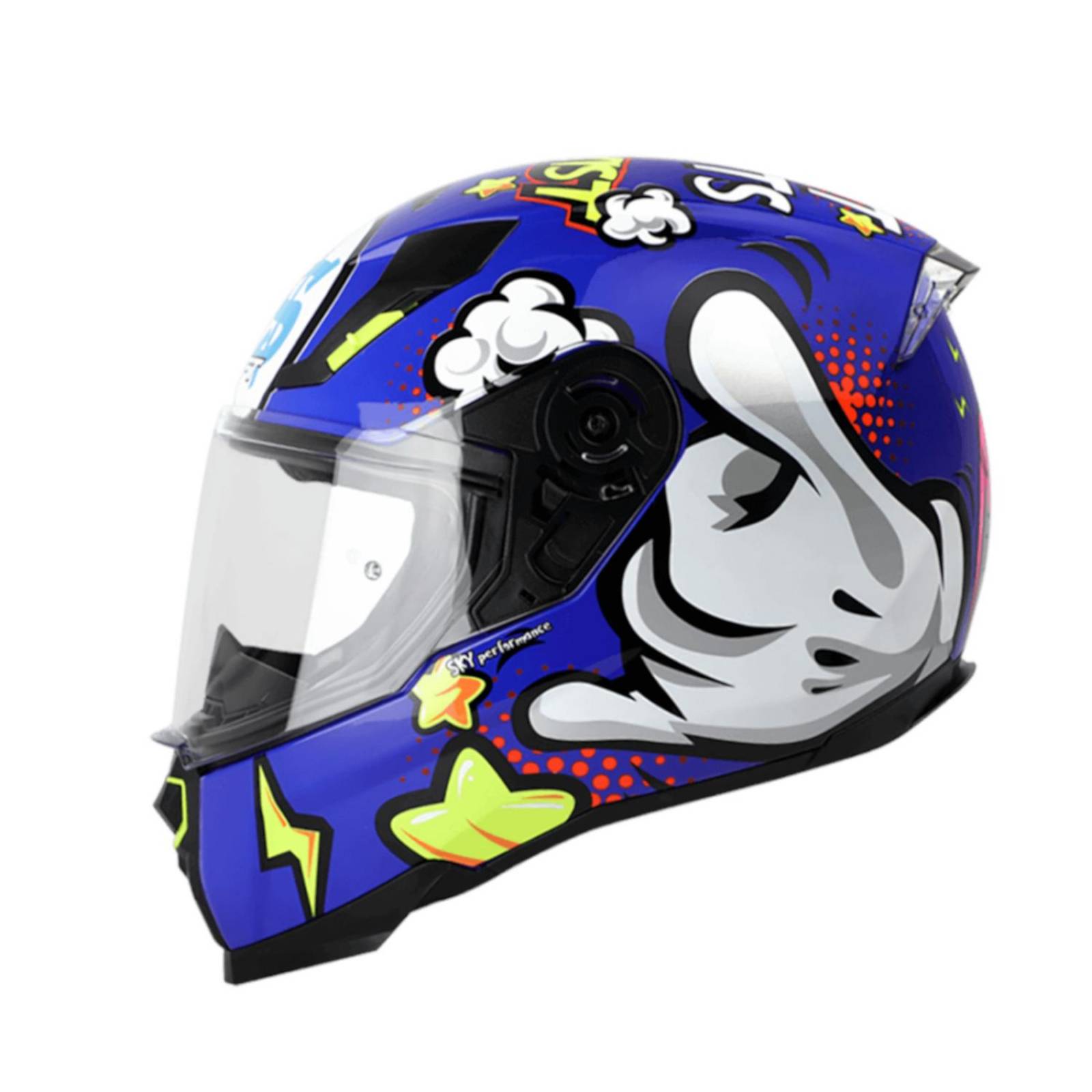 Casco integral para moto talla M cartoonist azul SH562 Shaft