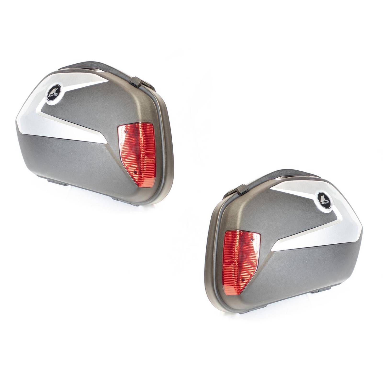 Alforja Rigida Porta Equipaje 20l Con Luz Plata