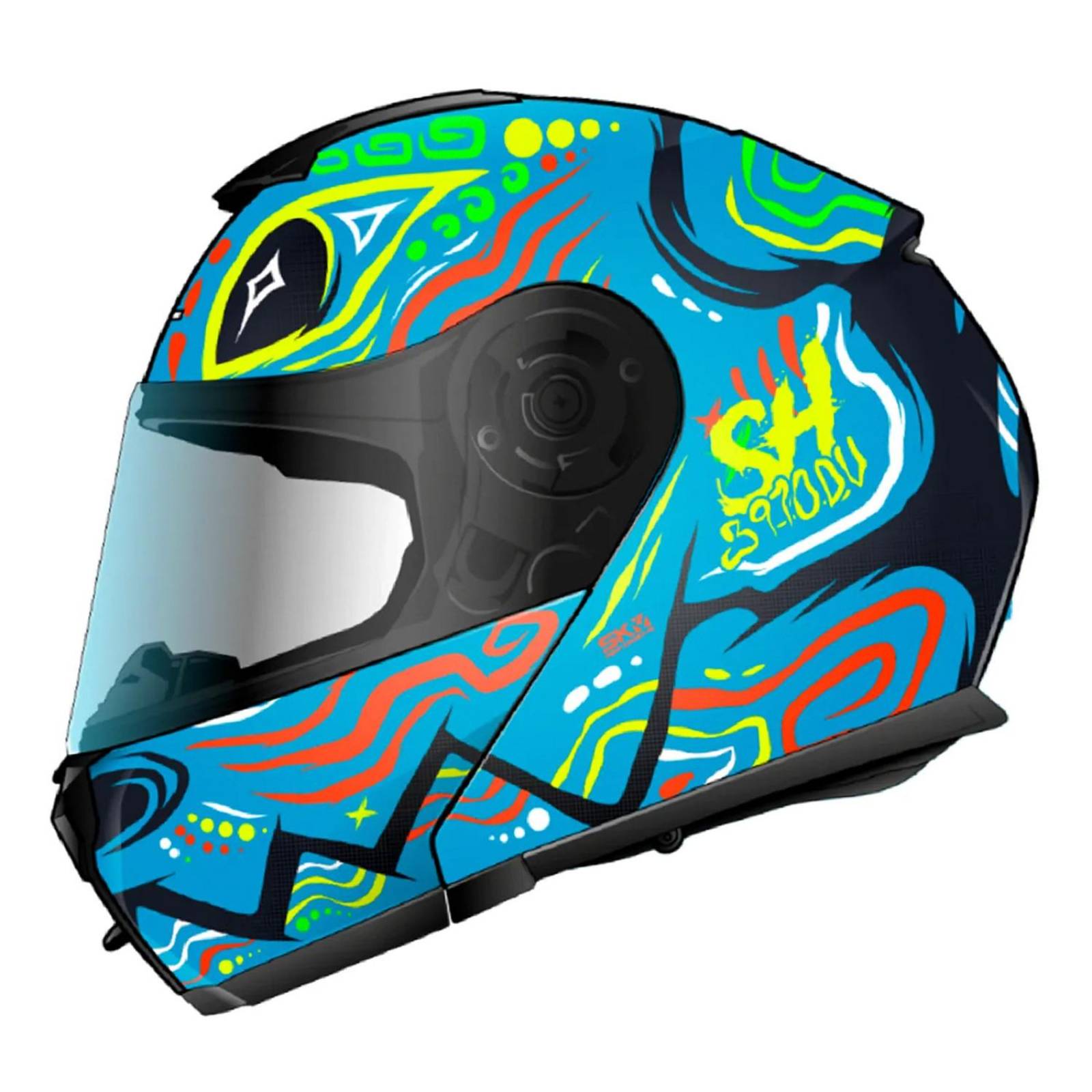 Casco Abatible para moto Beast Azul Talla XL SH3910 Shaft