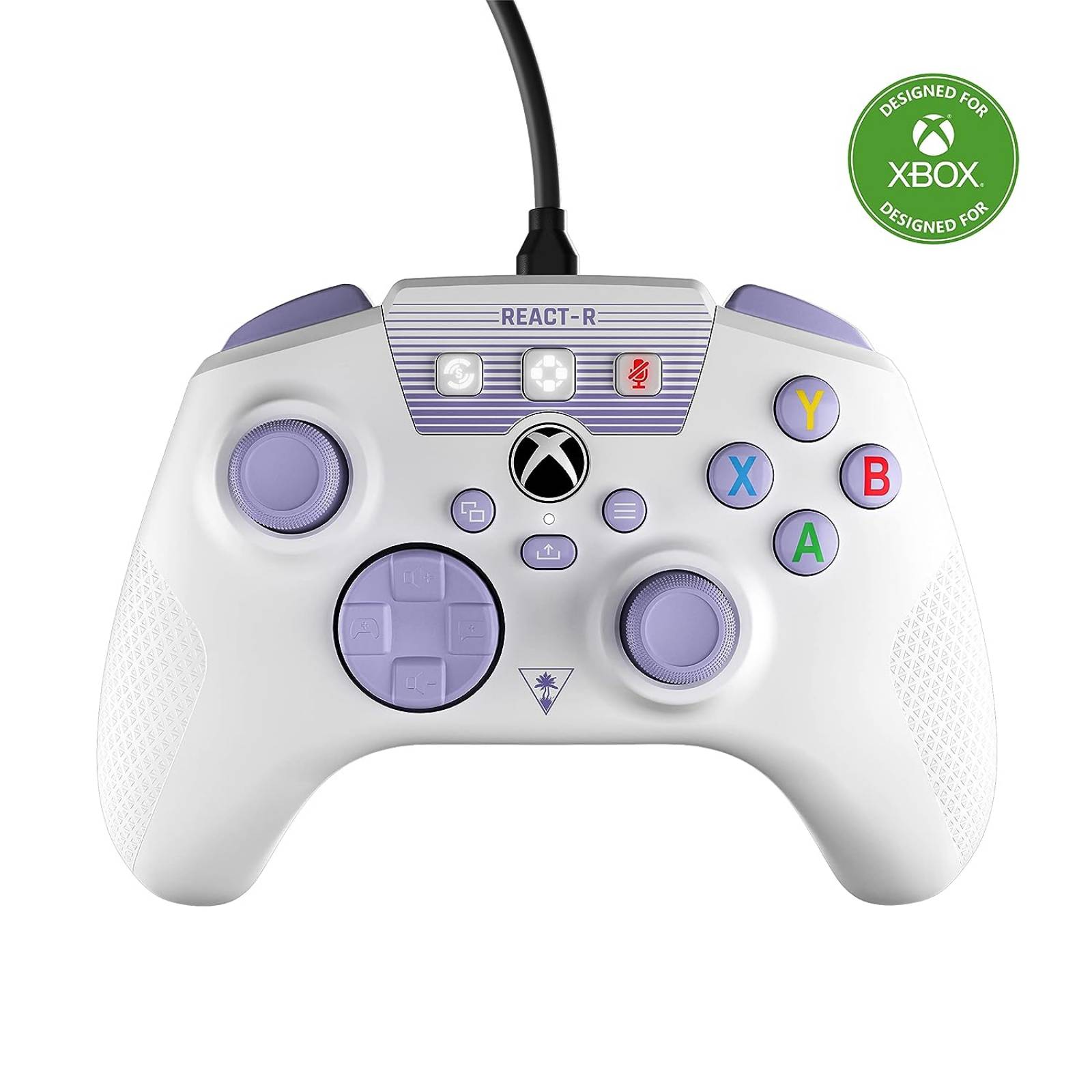 Turtle Beach REACT-R Control Alámbrico Xbox Series X - Blanco/ Lila