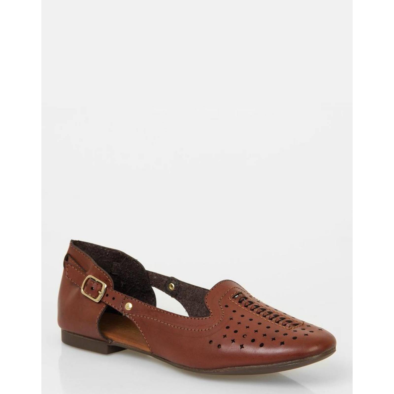 Flat Moda Mujer Nomadas Tan 03203200 Tacto Piel