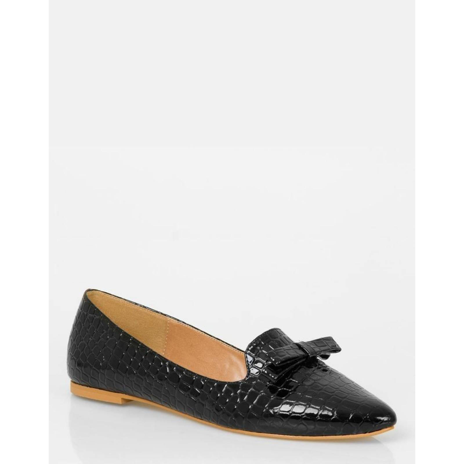 Flat Moda Mujer Salvaje Tentación Negro 24003201 Tipo Charol