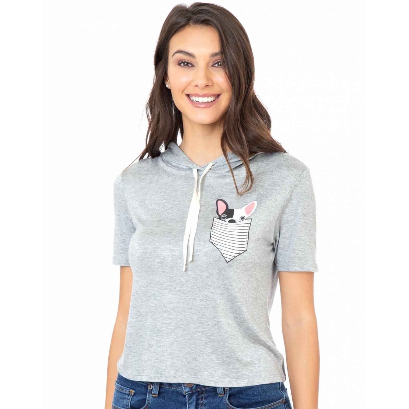 Playera Moda Mujer Salvaje Tentación Gris 50003401 Spandex