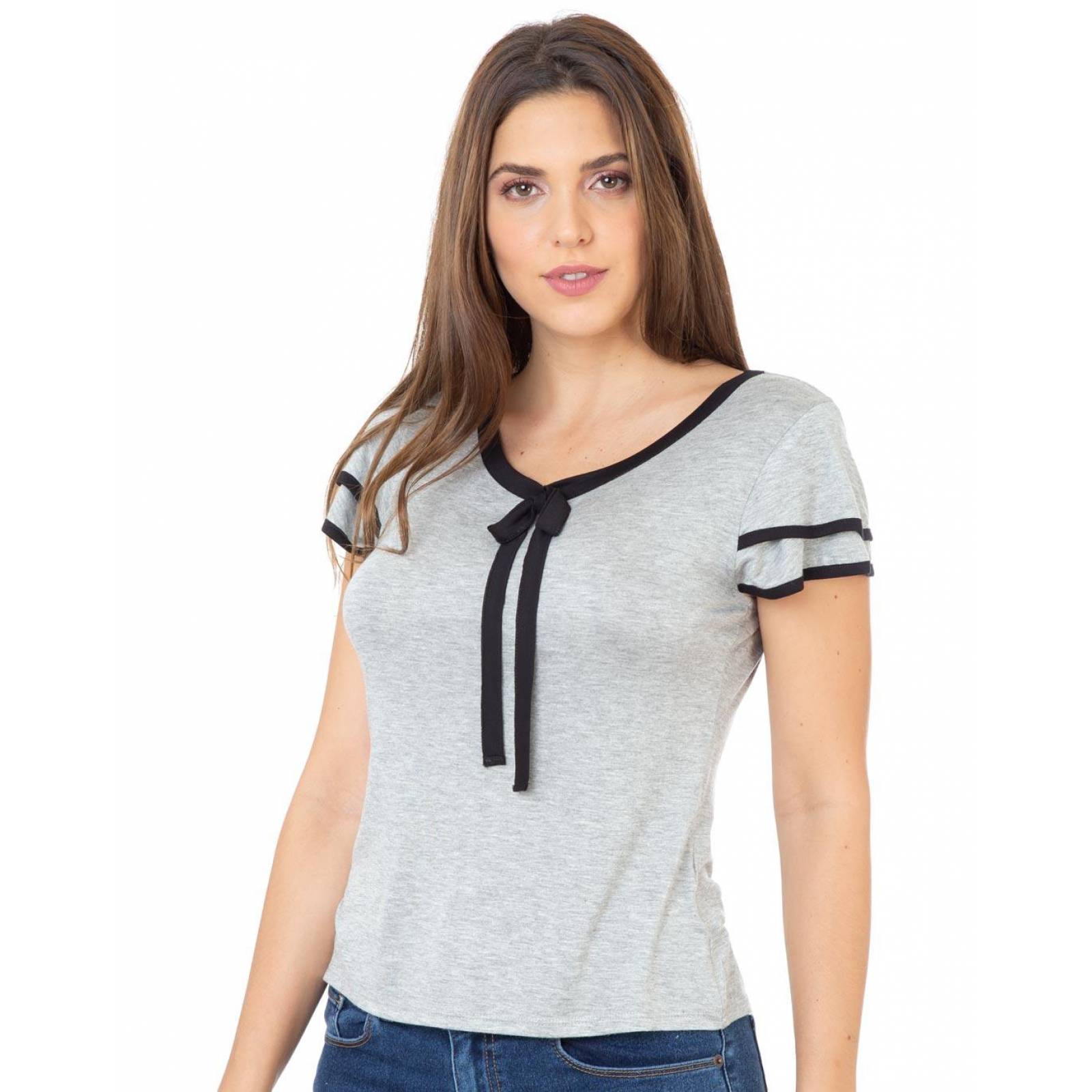 Playera Moda Mujer Salvaje Tentación Gris 50003409 Spandex