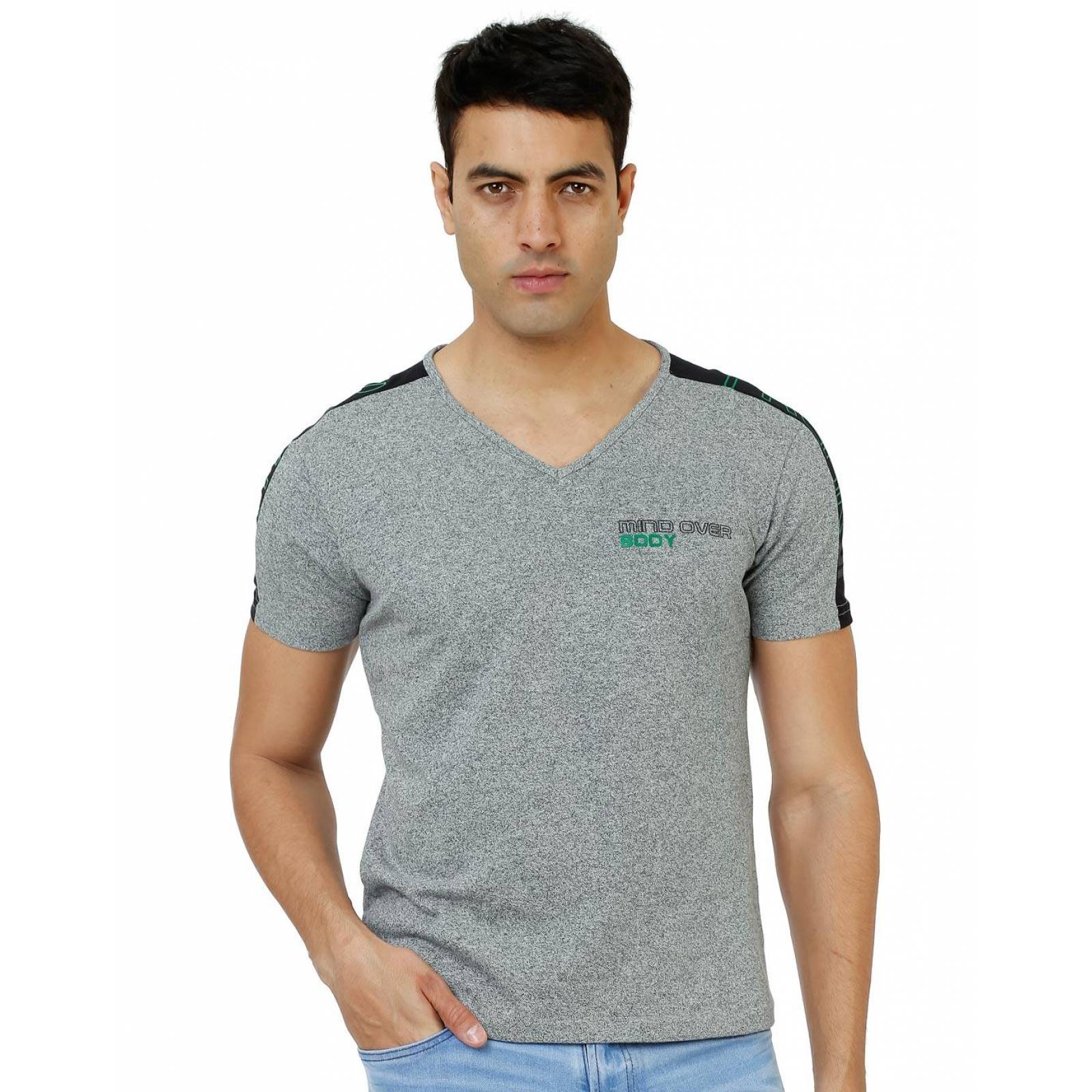 Playera Moda Hombre Silver Plate Gris 60203412 Algodón