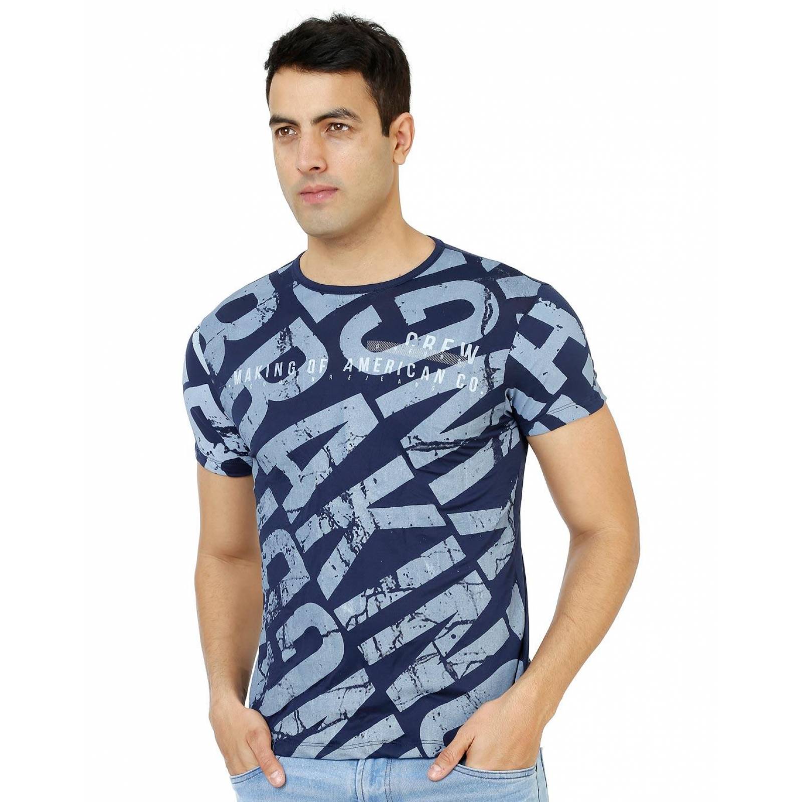 Playera Moda Hombre Salvaje Tentación Marino 70503411 Spandex